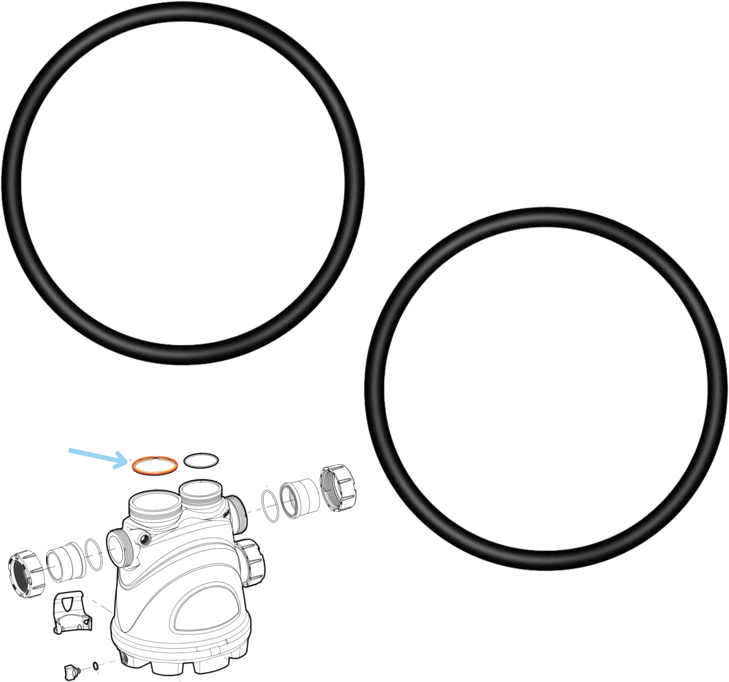 Amazon.com: Tiki Island Pool Express R0586300 Large VITON Collar O-Ring ...