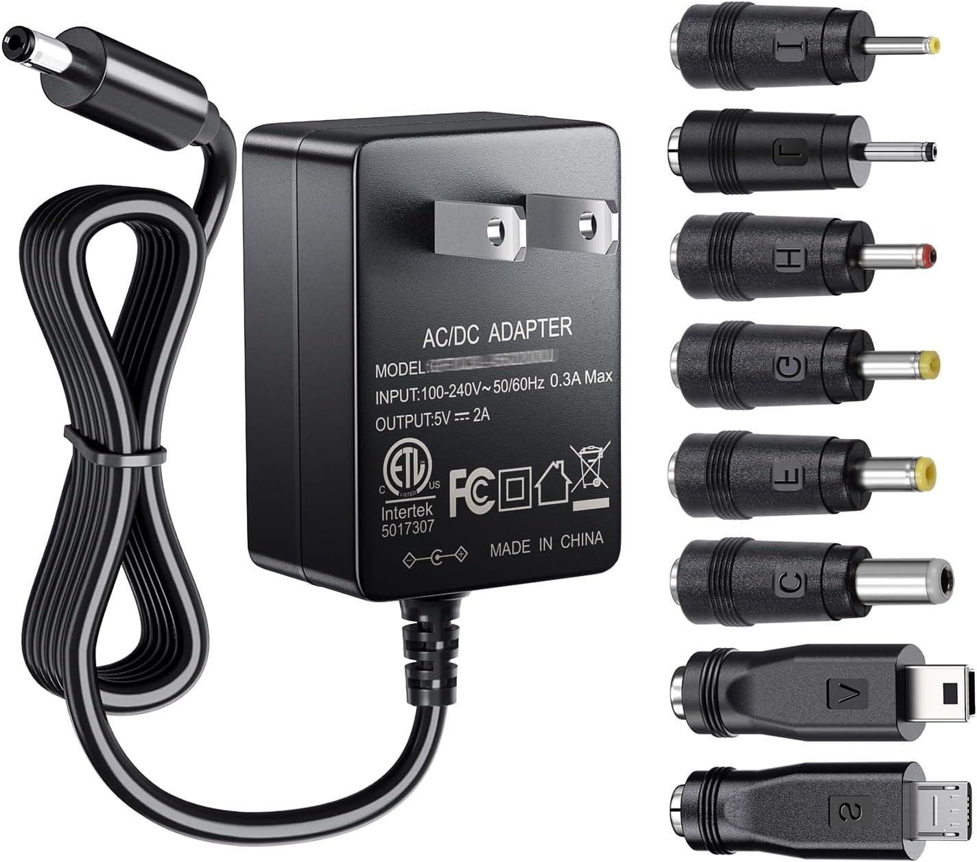 Amazon.com: SoulBay 5V 2A Power Supply Adapter 10W AC100-240V to DC 5 ...