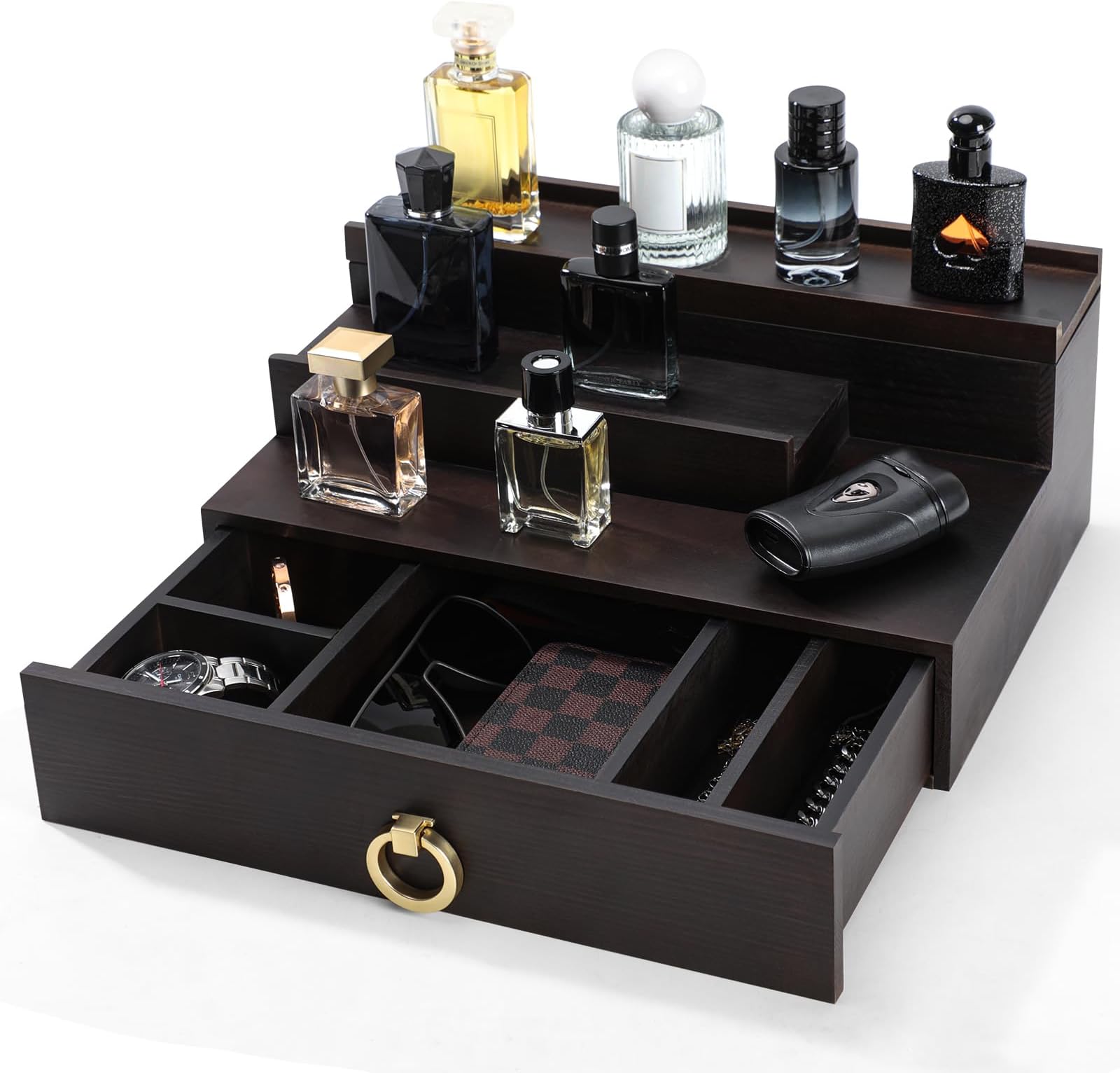 Amazon.com: Cologne Organizer for Men - Wooden Perfume Organizer - 3 ...