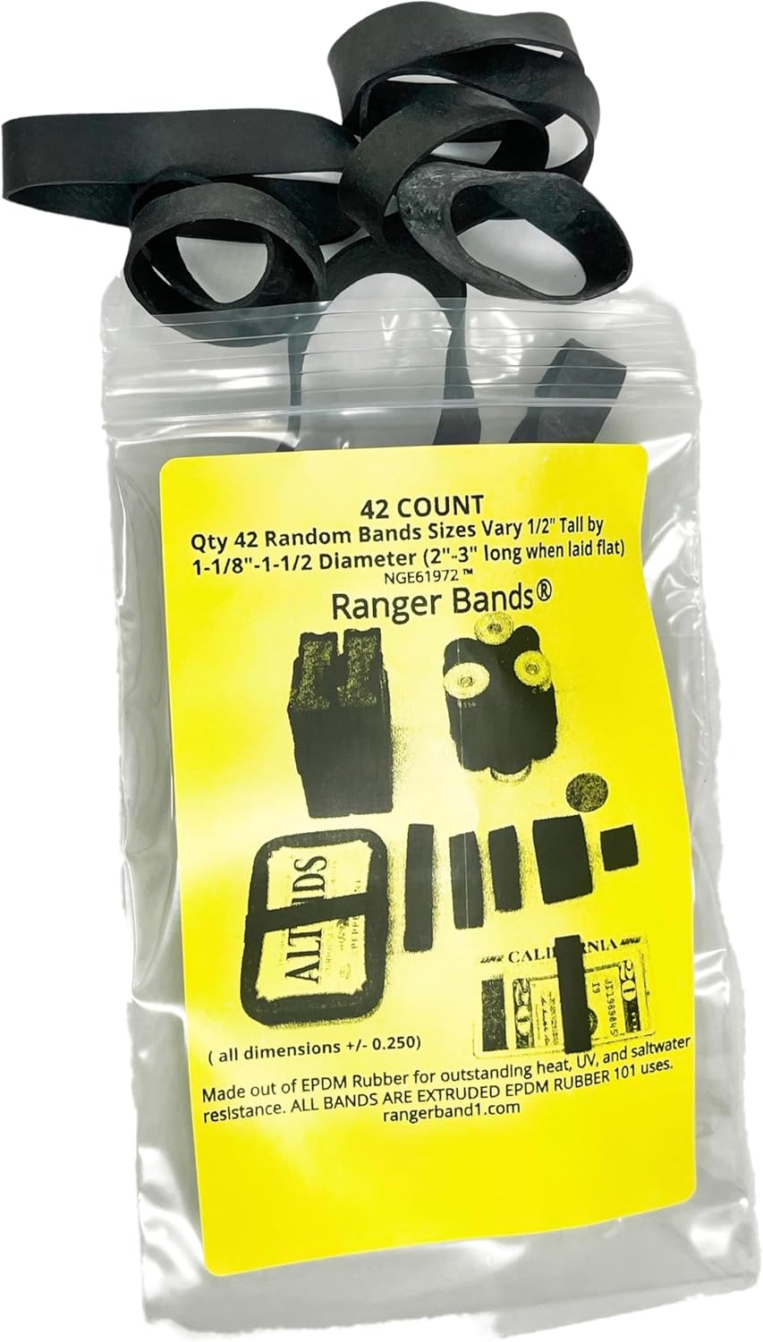 Amazon.com : Ranger Bands® 42 Count Random Extra Stretch Made from EPDM ...