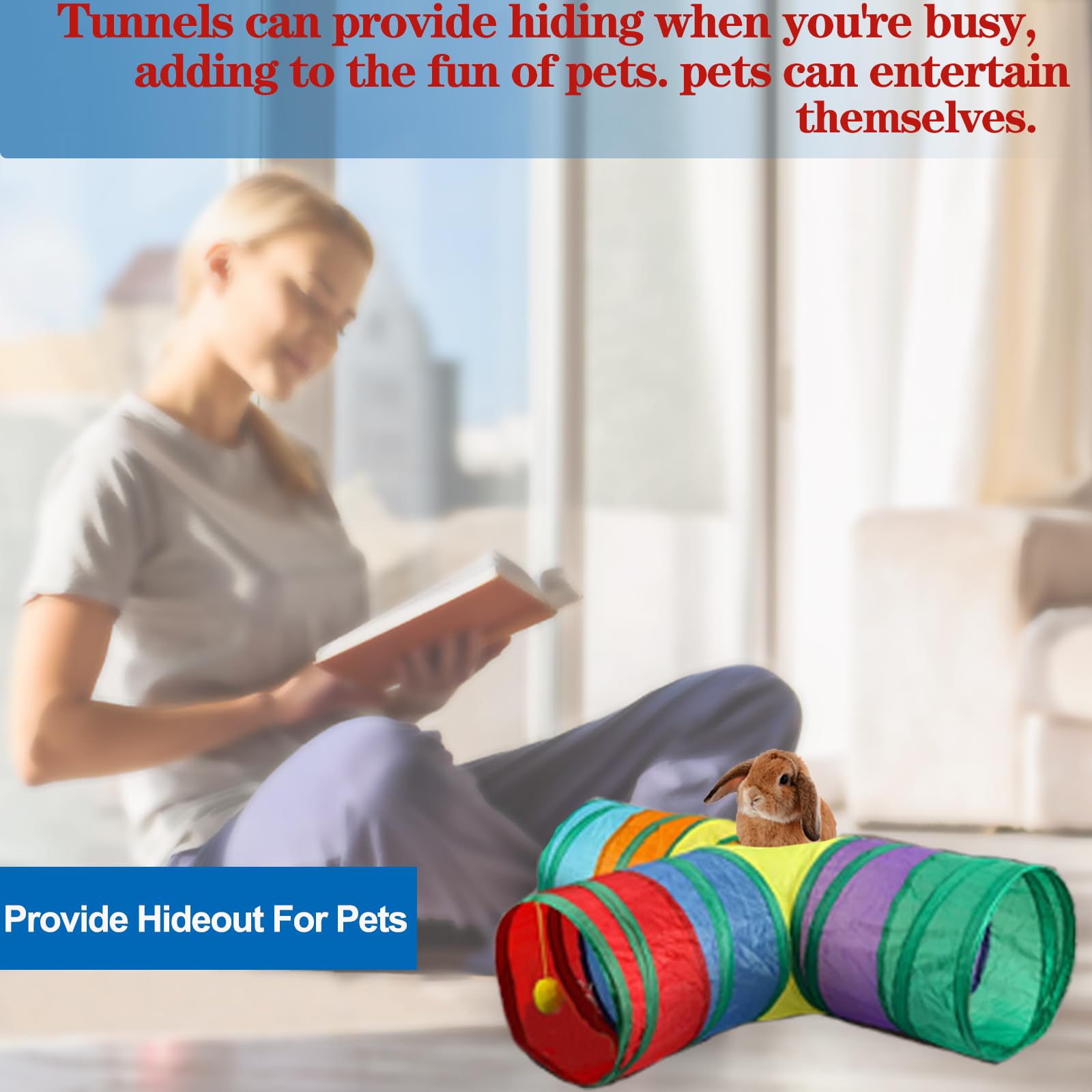 Snapklik.com : Bunny Tunnels And Tubes, Collapsible Rabbit Hideout ...