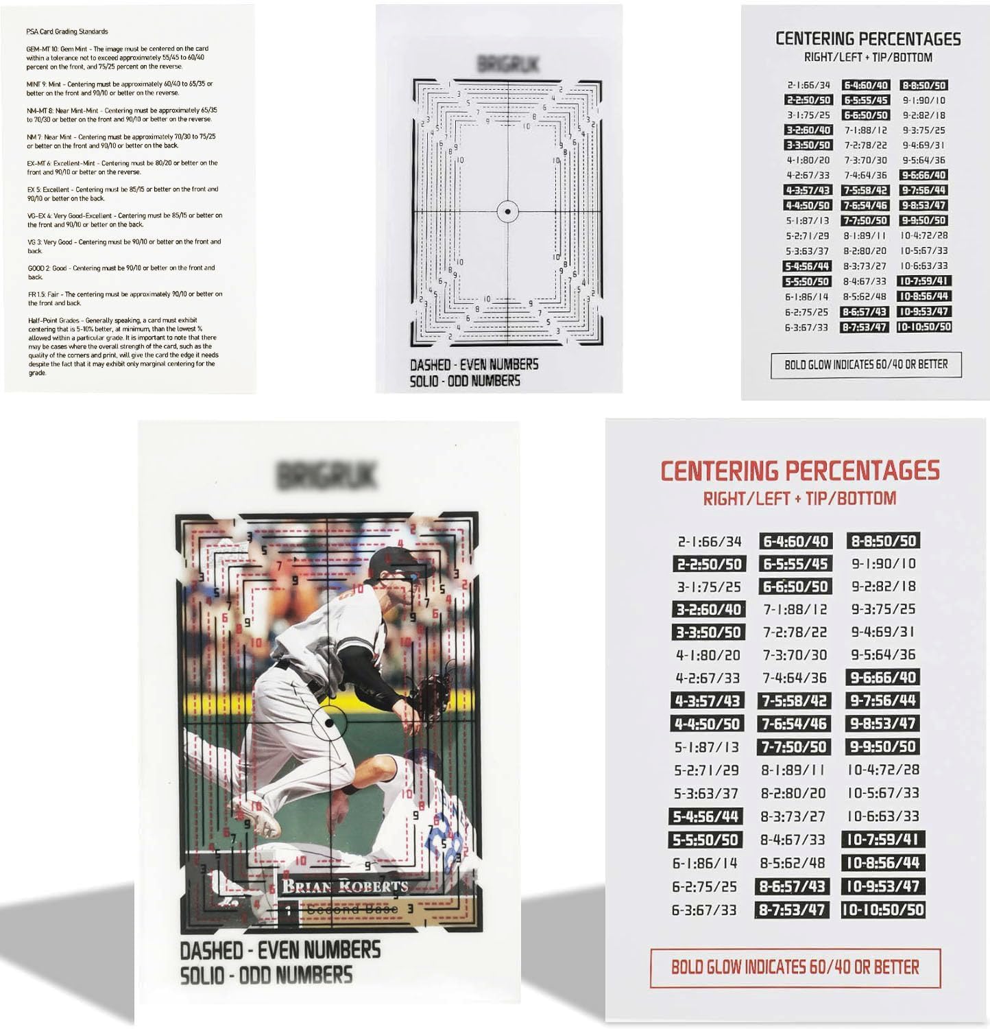 Amazon.com: BDJBXK Card Centering Grading Tool, Sports Cards Grading ...