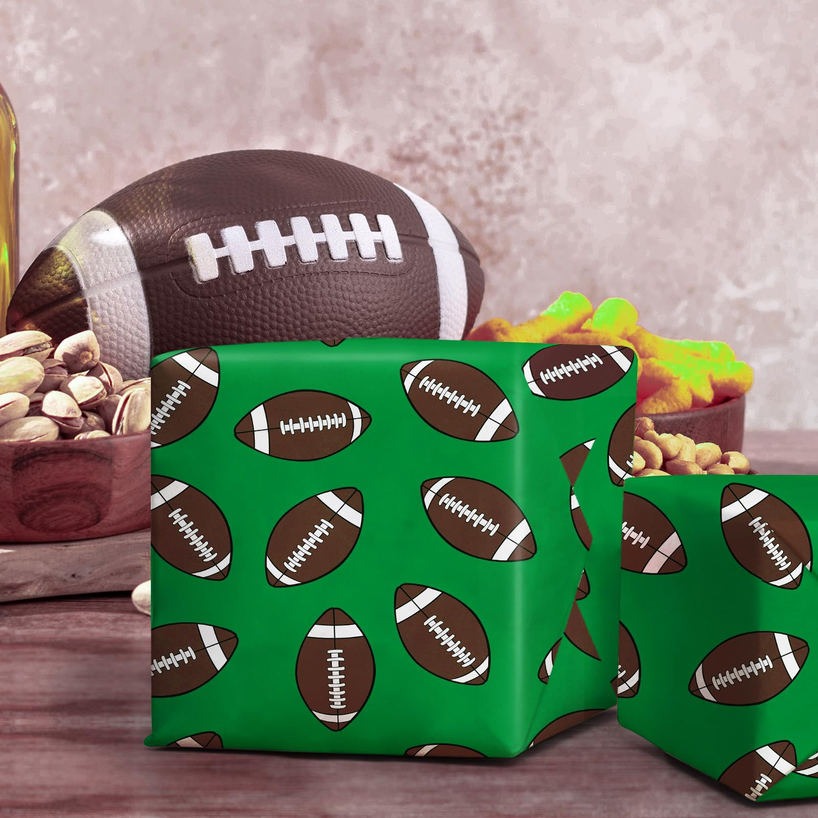 Snapklik.com : WRAPAHOLIC Football Wrapping Paper Roll - Mini Roll - 17 ...