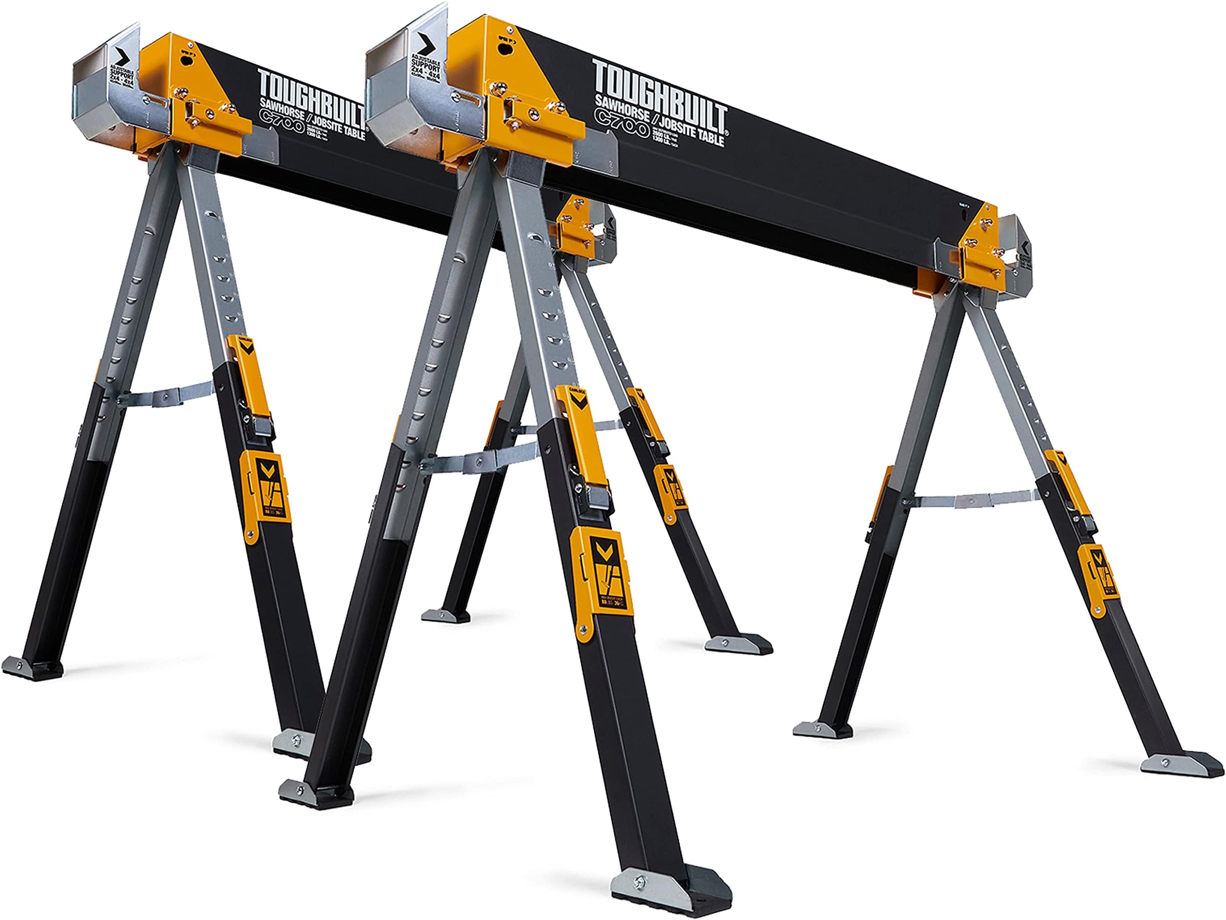 ToughBuilt - Folding Sawhorse - Sturdy, Durable, Lightweight, Heavy ...