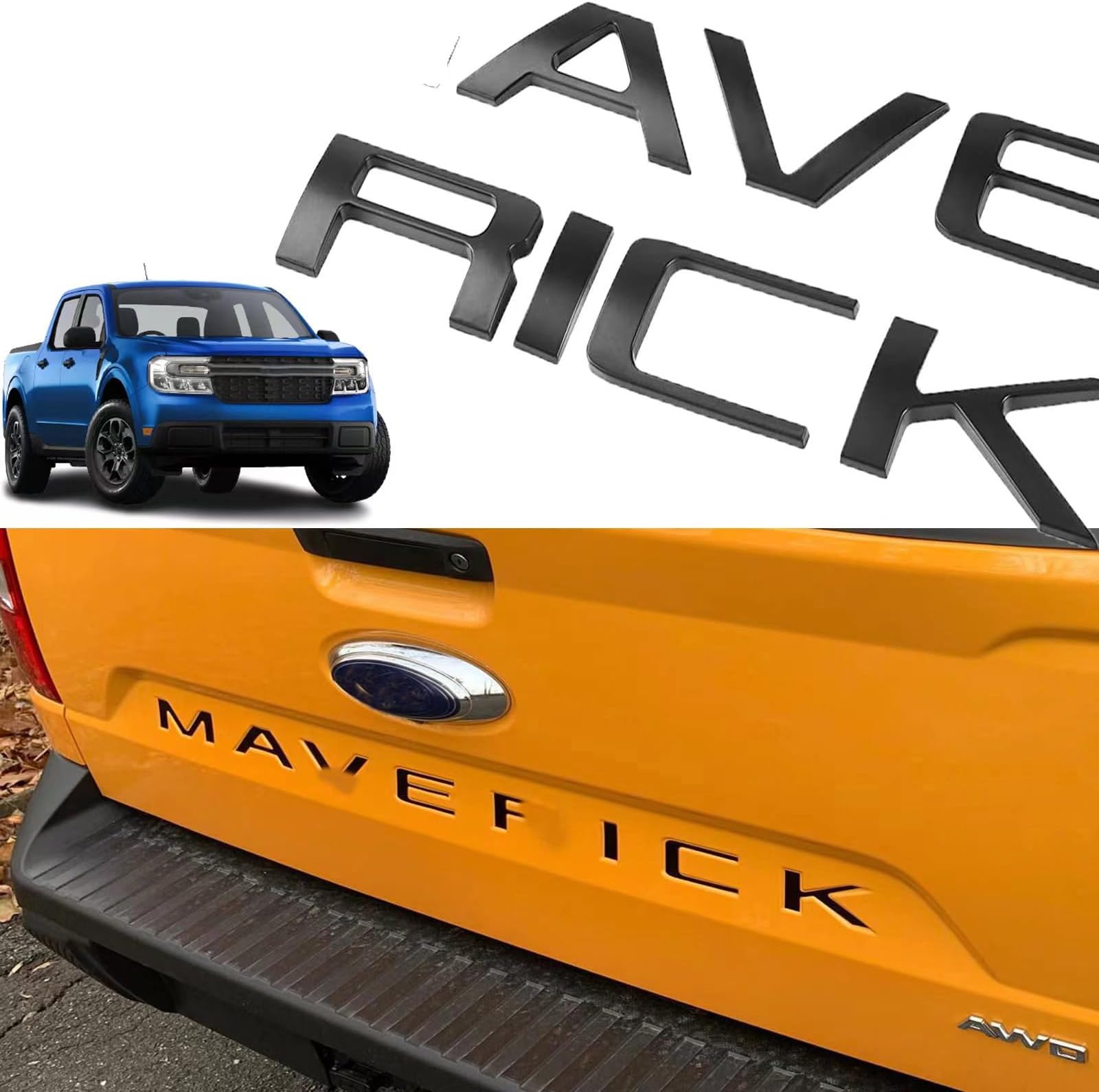 Tailgate Inserts Letters Custom for Ford Maverick 2023 2022 3D Raised ...