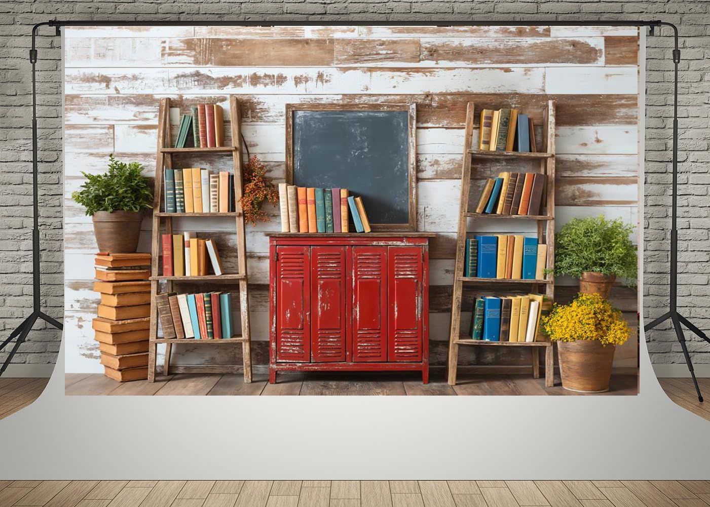 Amazon.com : Kate 7x5ft Vintage Classroom Bookcase Back to School ...