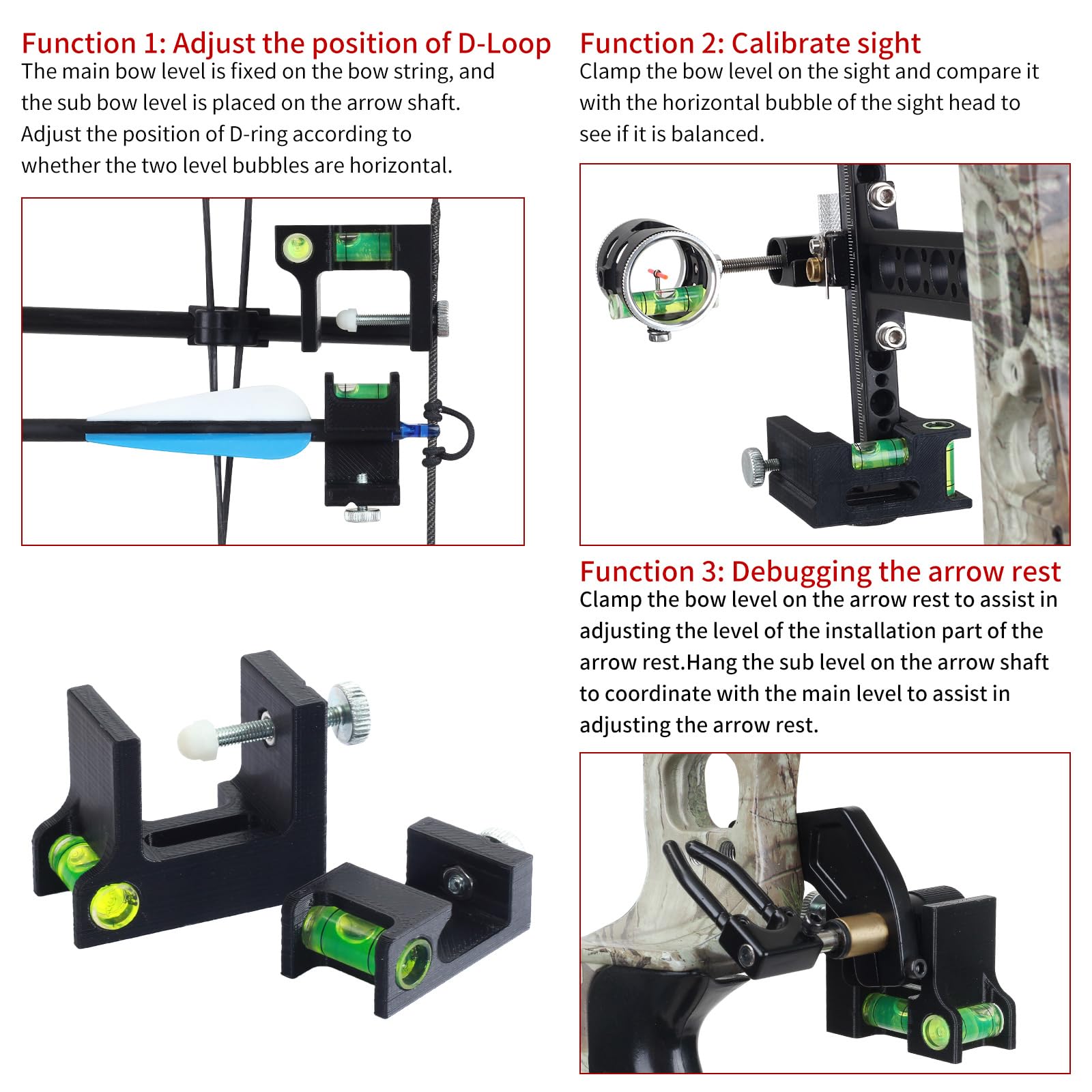 Snapklik.com : SPG Bow Square Kit 2 Pack, Archery Bow String Level Kit ...