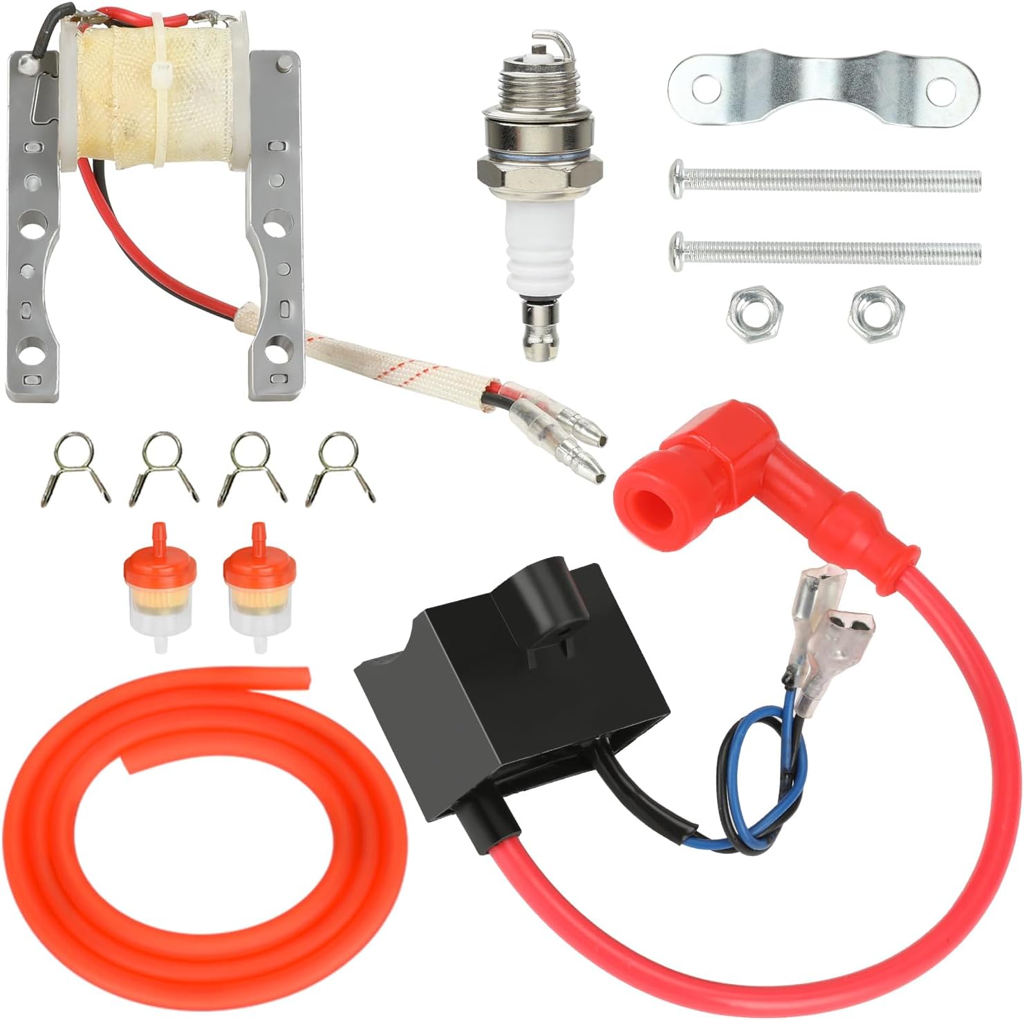 YOXUFA Upgraded CDI Ignition Coil + Magneto Coil Kit for Motorized ...