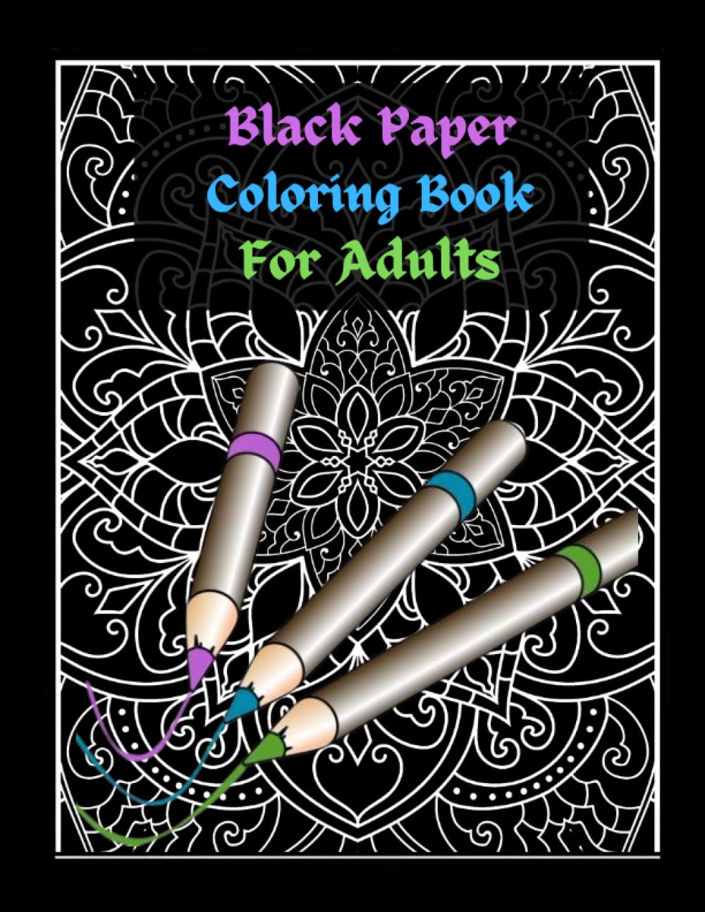 Amazon.com: Black Paper Coloring Book For Adults: Floral Mandala ...