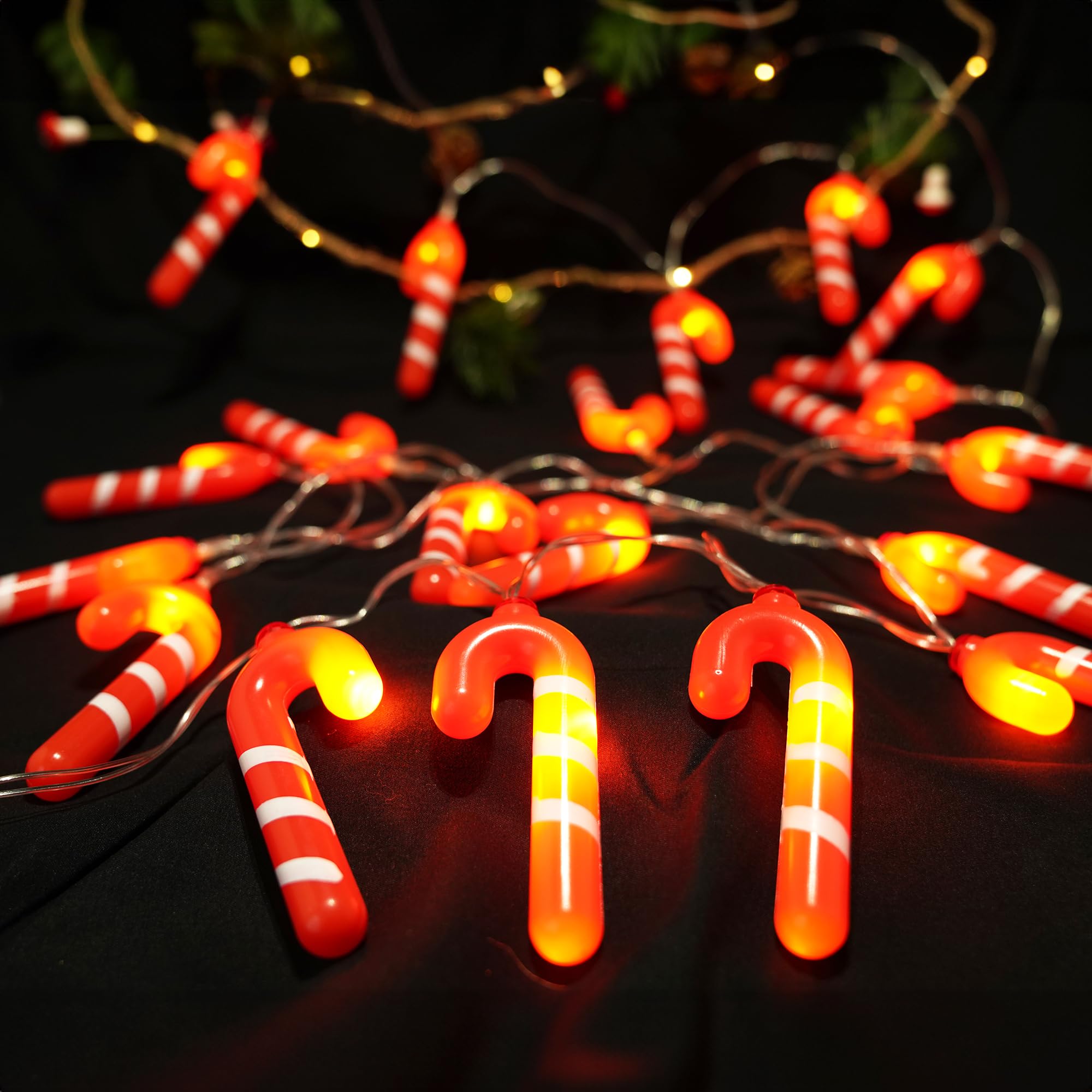 Amazon.com: KatchOn, LED Candy Cane String Lights - 10 Feet, 20 LED ...