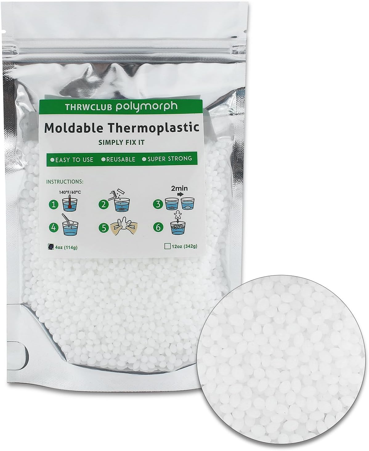 Amazon.com: Thermoplastic Beads -8 oz. Polymorph Plastic Pellets(Made ...
