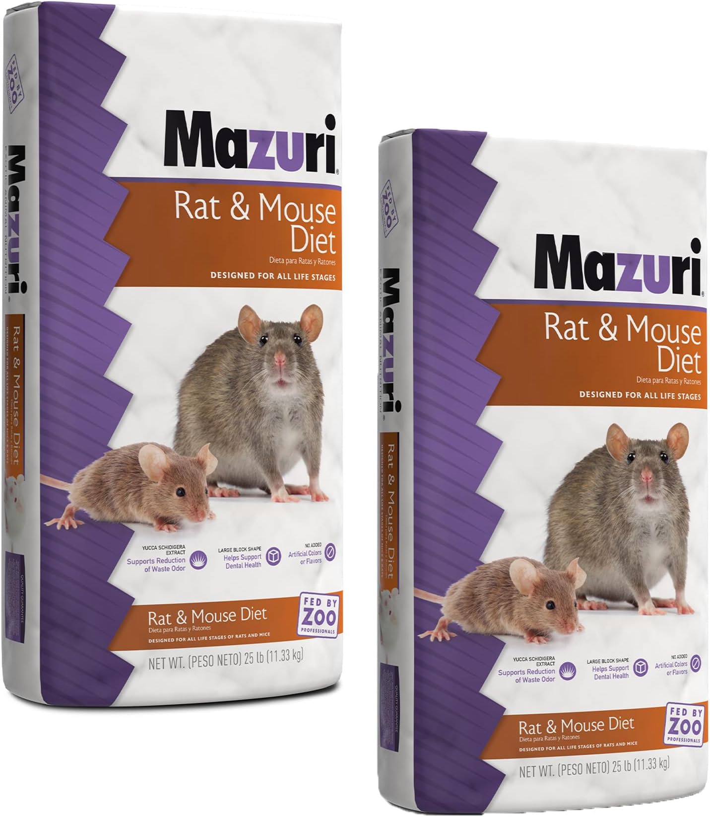Amazon.com : Mazuri | Rat & Mouse Diet | 2 Pack of 25 Pound Bags : Pet ...
