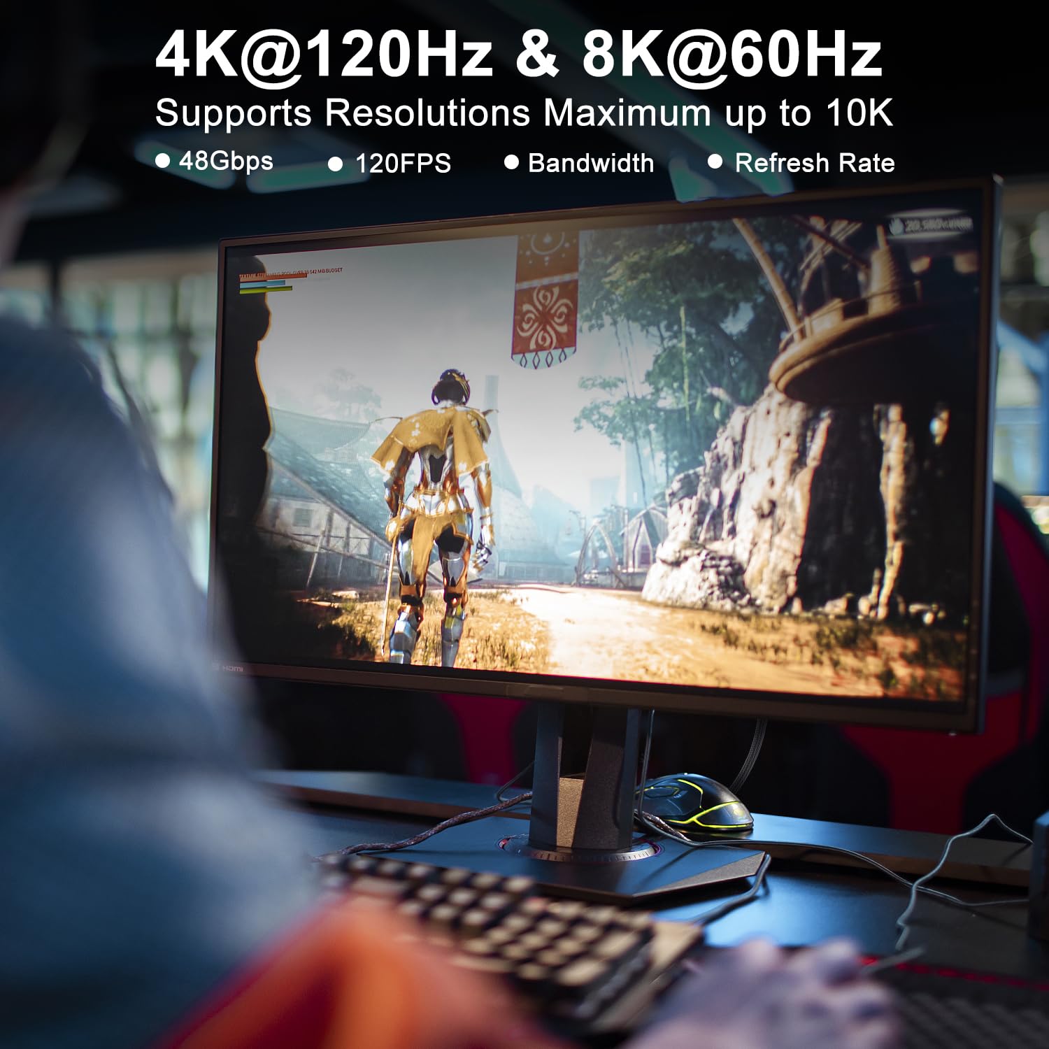 Buy MFE Cable HDMI 4K, 48Gbps High Speed HDMI 2.1 Cable, Support 4K 8K ...