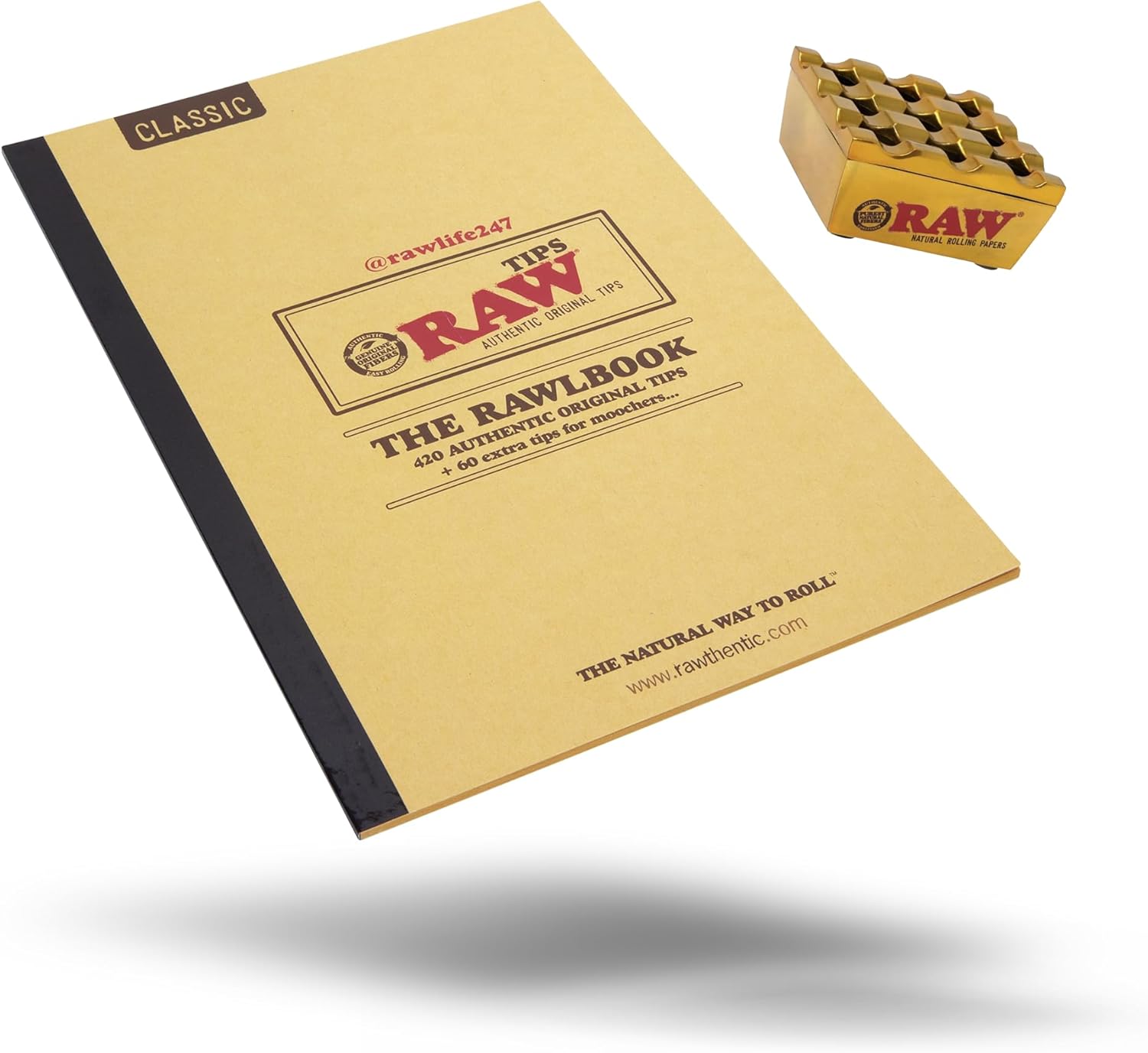 Amazon.com: RAW Gold Ashtray + RAW Book with 480 Tips : Home & Kitchen