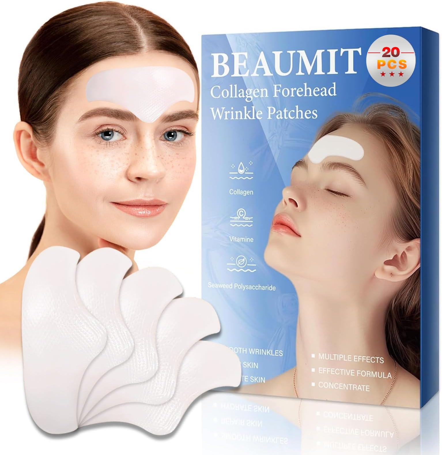 Amazon.com : VEZE Lip Masks, Collagen Lip Mask 20 Pcs, Lip Mask for Dry ...