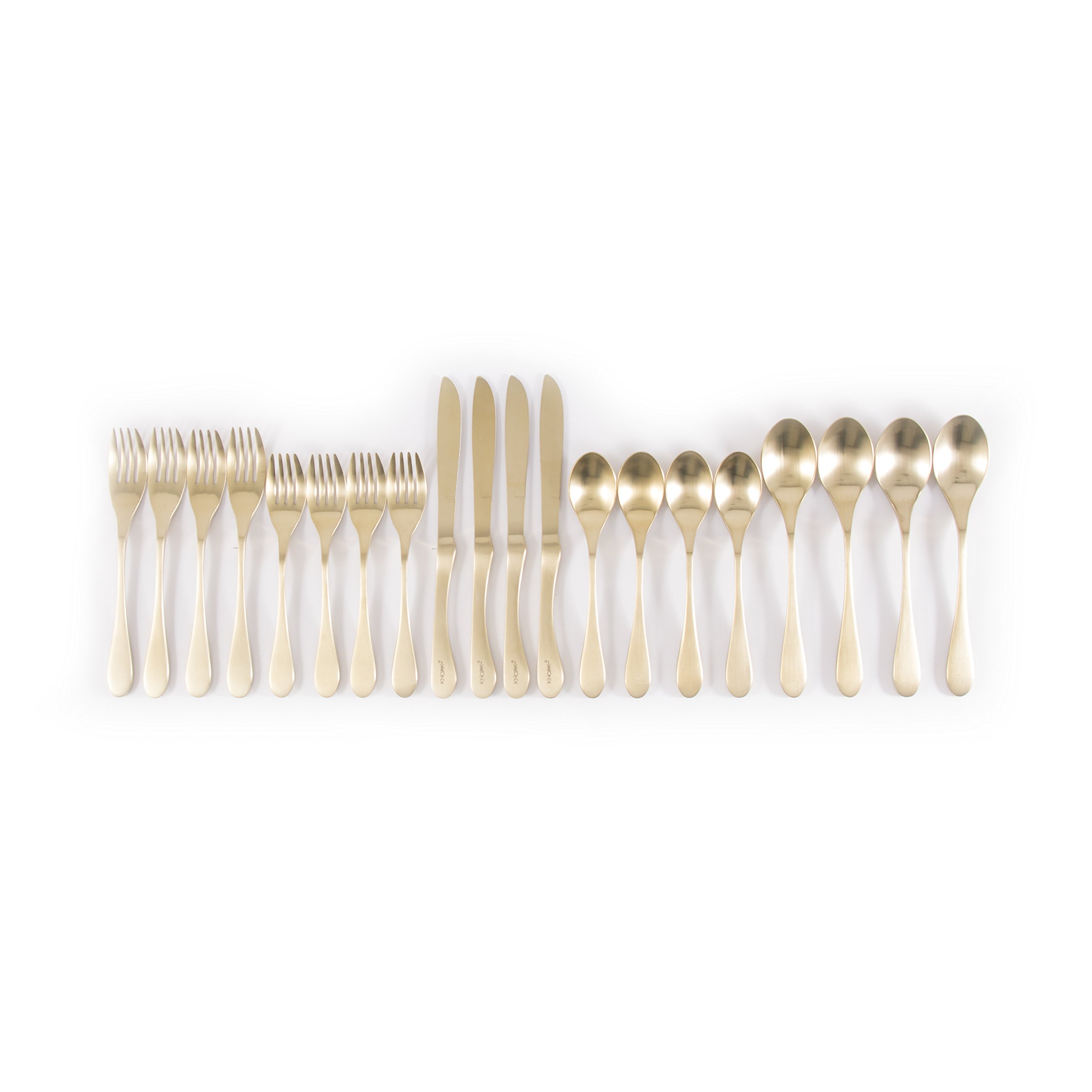 Snapklik.com : Knork Original Titanium Coated Flatware Set