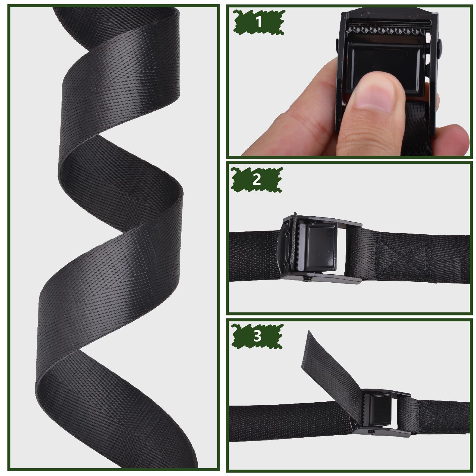 Snapklik.com : JEELAD Tie Down Straps Lashing Straps Hold Down Heavy ...