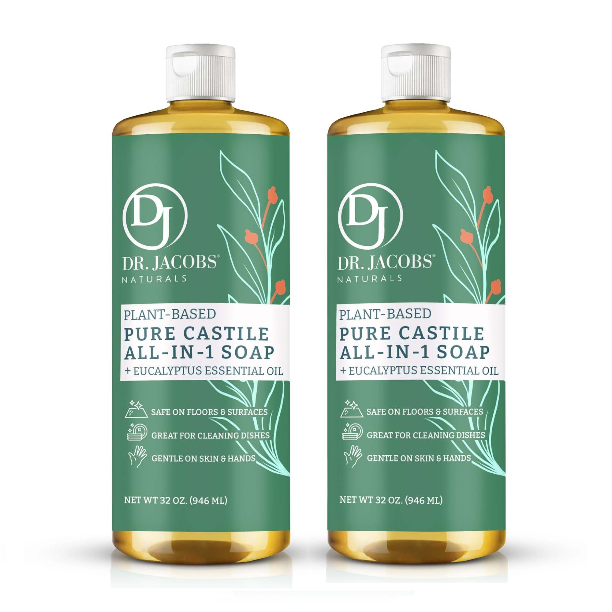 Amazon.com: Dr. Jacobs Naturals Eucalyptus Castile All-In-One Cleaner ...