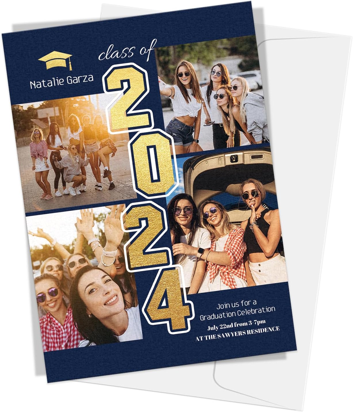 Amazon.com : Personalized Graduation Photo Cards Custom Graduation ...