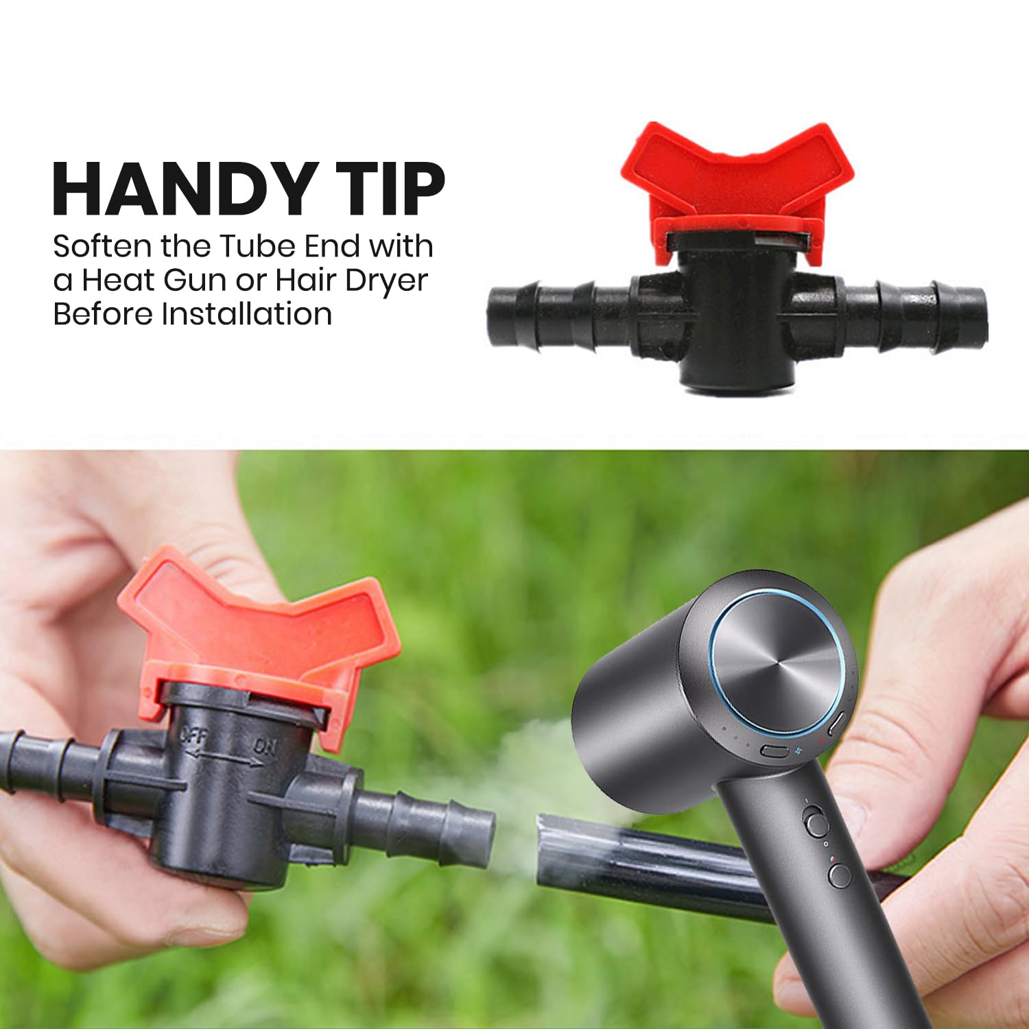 Snapklik.com : 4PCS 3/8 Inch ID In Line Barbed Ball Valve Shut Off ...