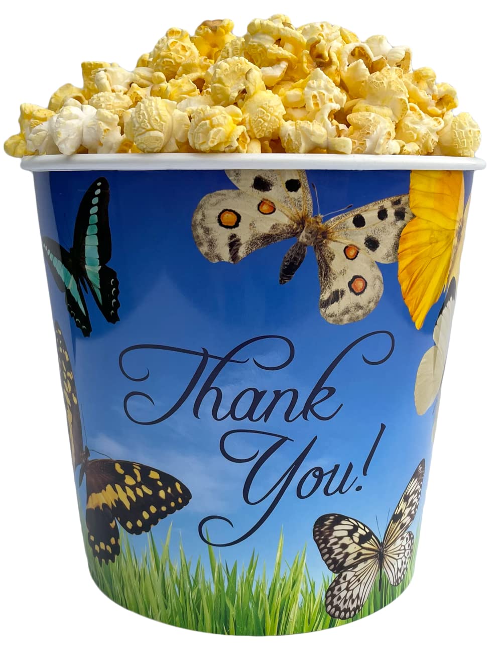 Amazon.com: Signature Popcorn, 1-Gallon Butterfly Thank You Bucket Tin ...