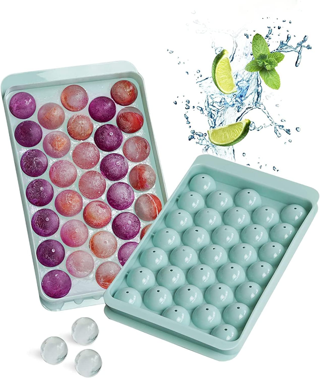 Buy GDR Plastic Ice Cube Tray Round 33 Grid Mini Circle Making Sphere ...