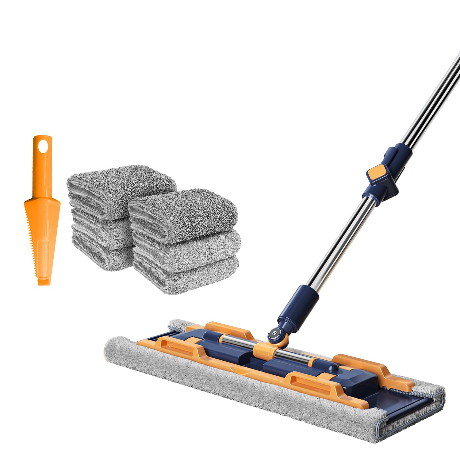 Amazon.com: HoMettler Microfiber Mop with 6 Reusable Flat Mop Pads ...