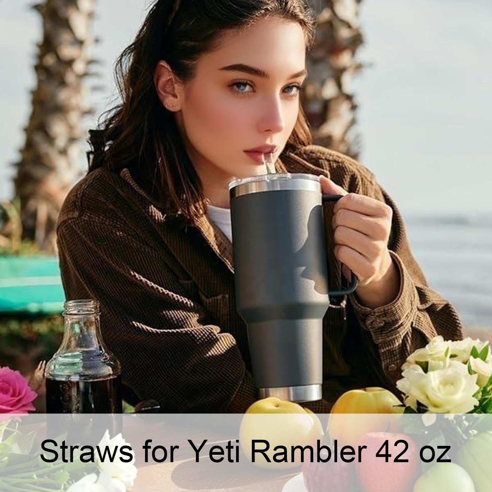 Snapklik.com : Replacement Straw For YETI 42 Oz Cup Reusable Tritan ...