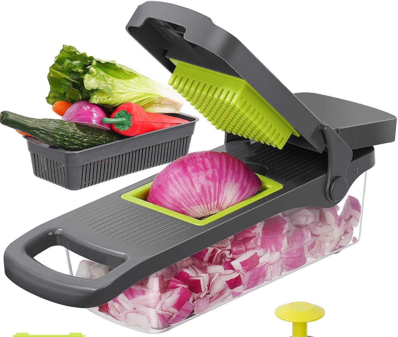Widousy Multifunctional Vegetable Chopper, Adjustable Vegetable Slicer ...