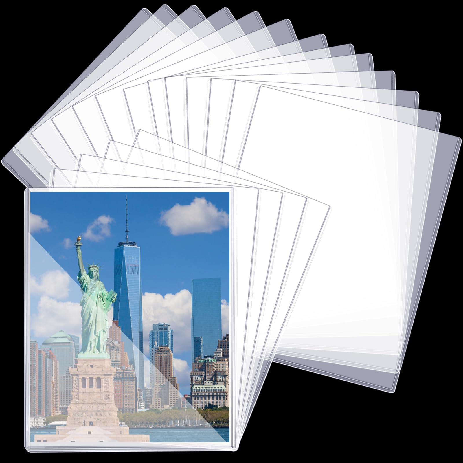 Amazon.com : 25 Pcs 8 1/2" x 11" Rigid Print Protectors Clear Sheet ...