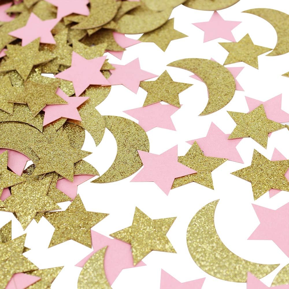 Amazon.com: Star and Moon Paper Confetti for Baby Birthday Wedding ...