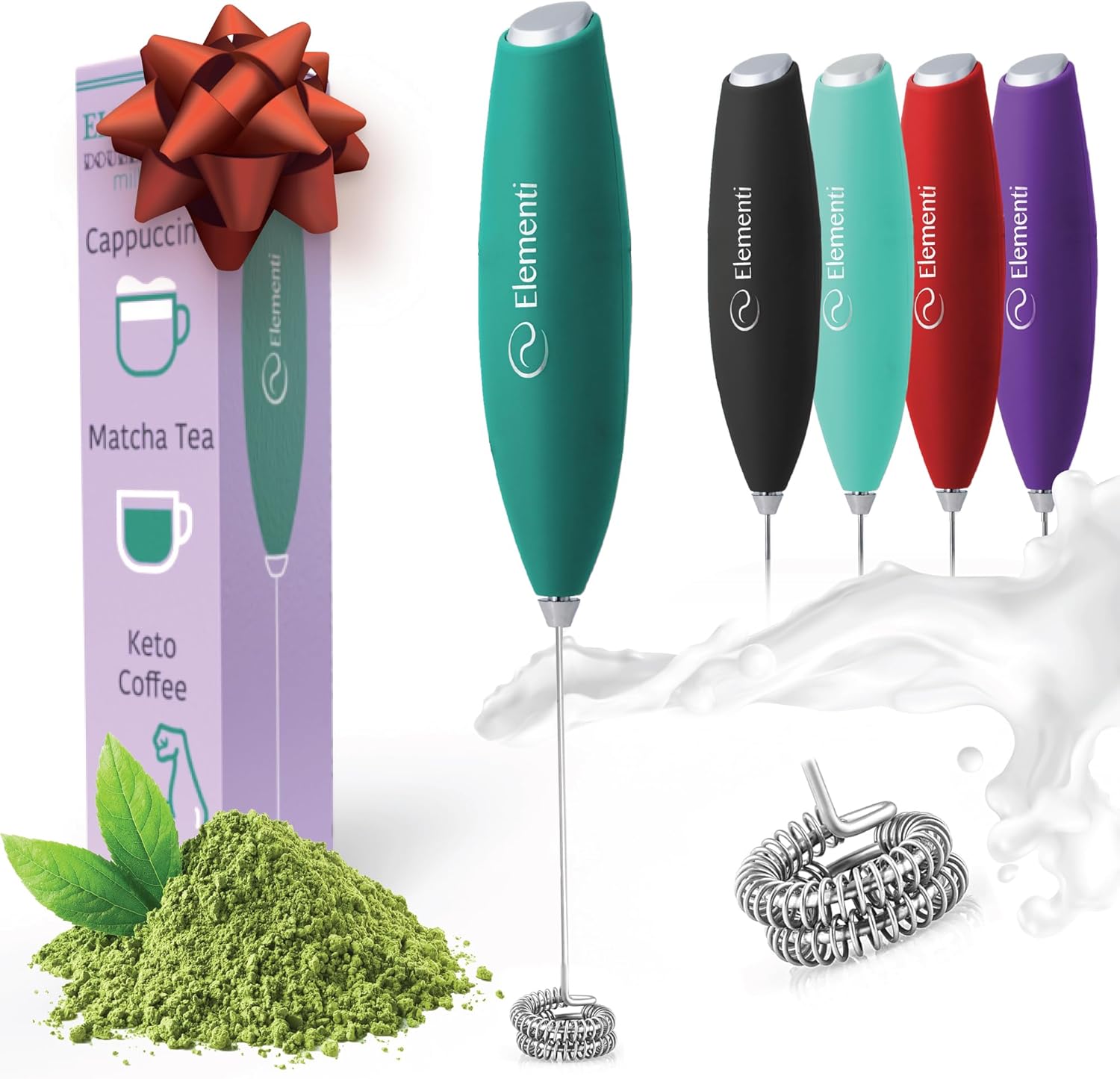 Amazon.com: Elementi Matcha Whisk - Electric Milk Frother & Drink Mixer ...
