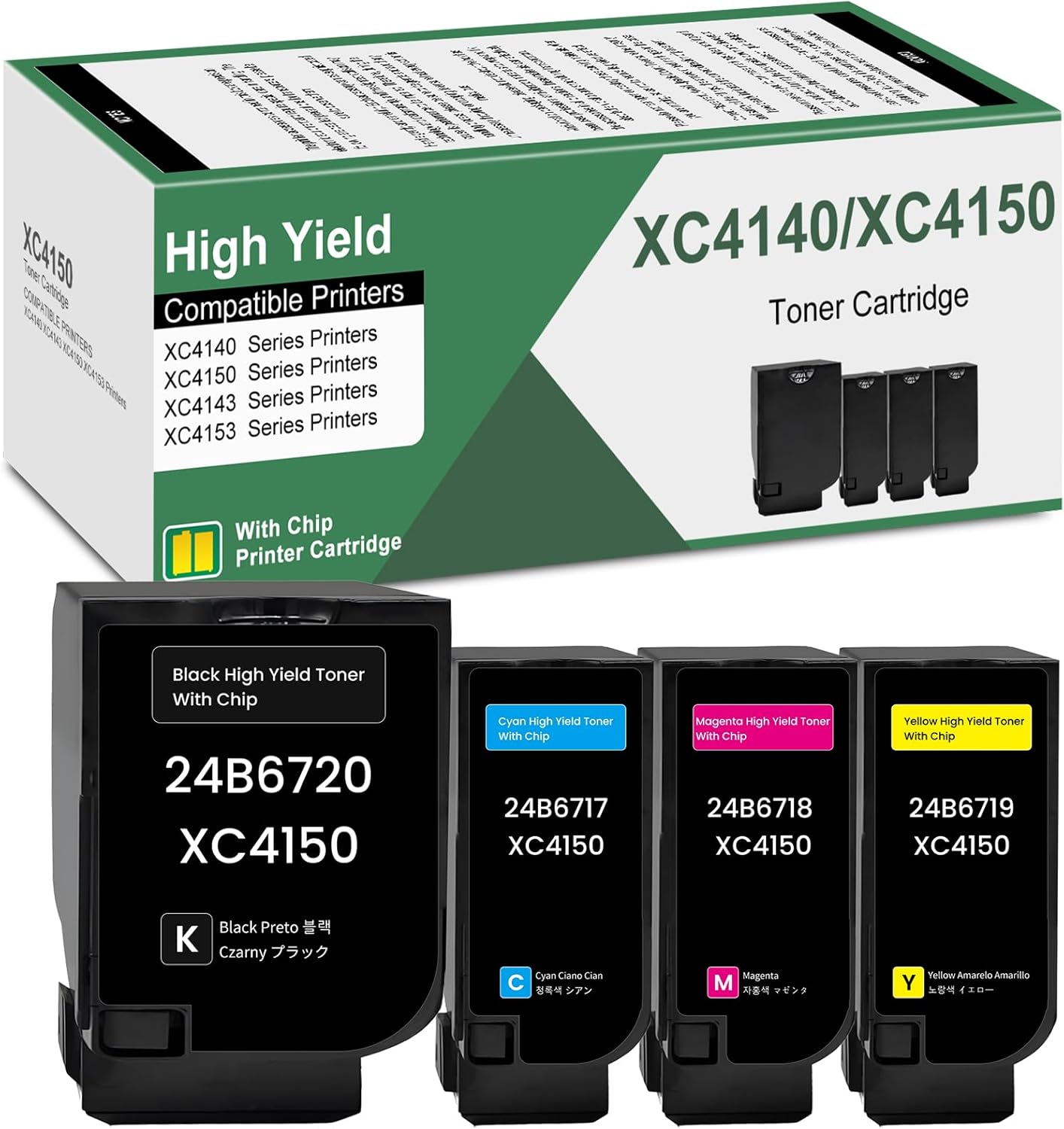 Amazon.com: Remanufactured XC4150 XC4140 Toner Cartridge (with Chip ...