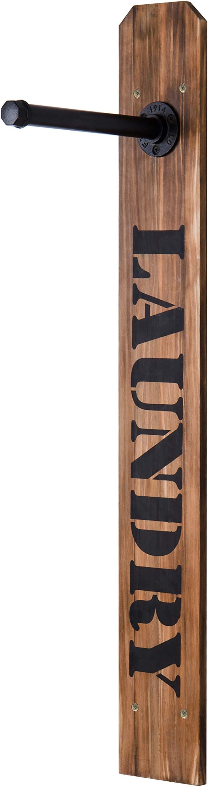 Amazon.com : MyGift Wall Mounted Metal Pipe Laundry Room Clothes Drying ...