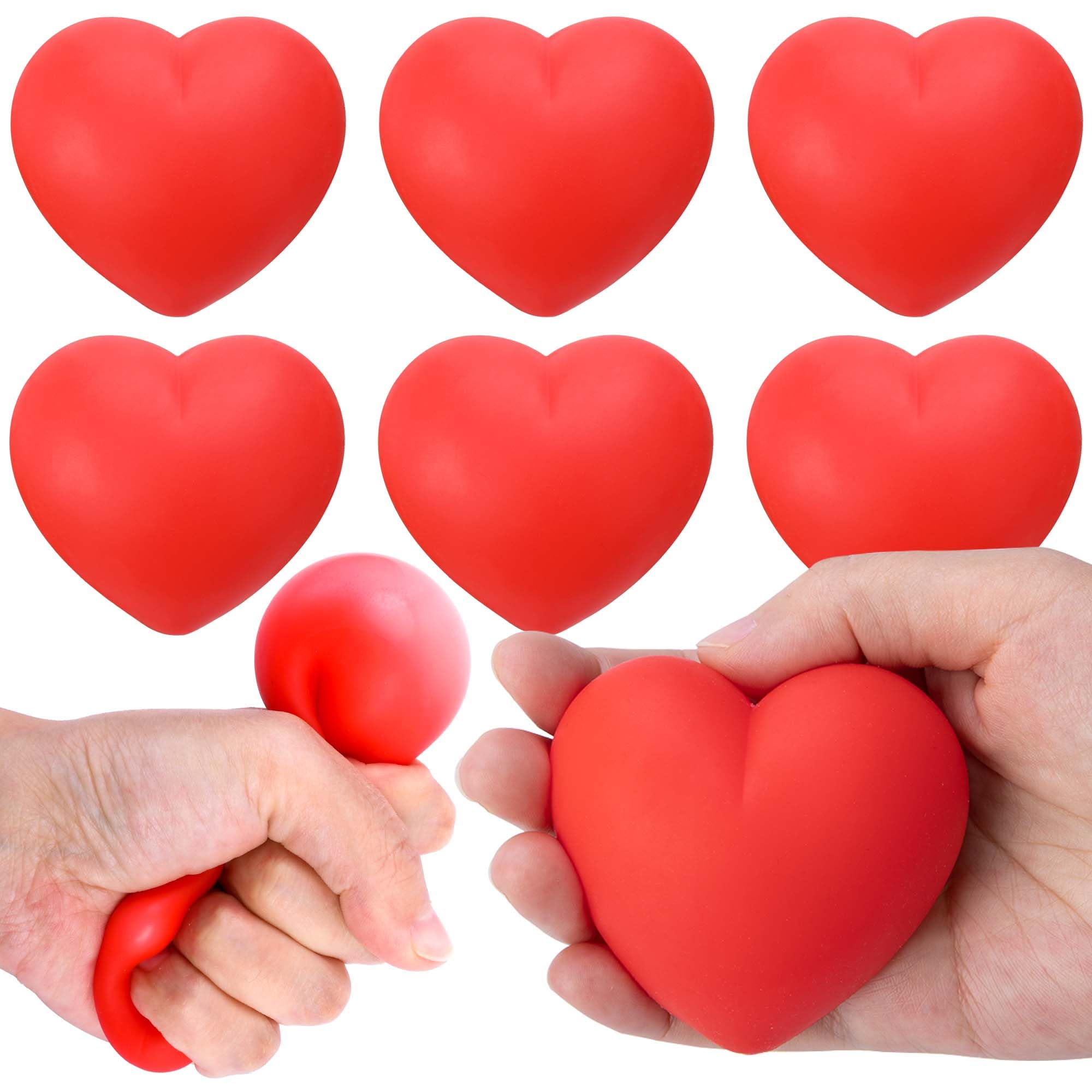 Amazon.com: Tlswshsy 2.7'' Large Valentines Heart Stress Balls, TPR ...
