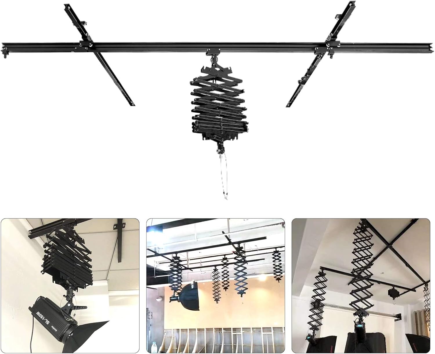 Amazon.com : 78.7" x 78.7" Pantograph Studio Lighting Support Rail ...