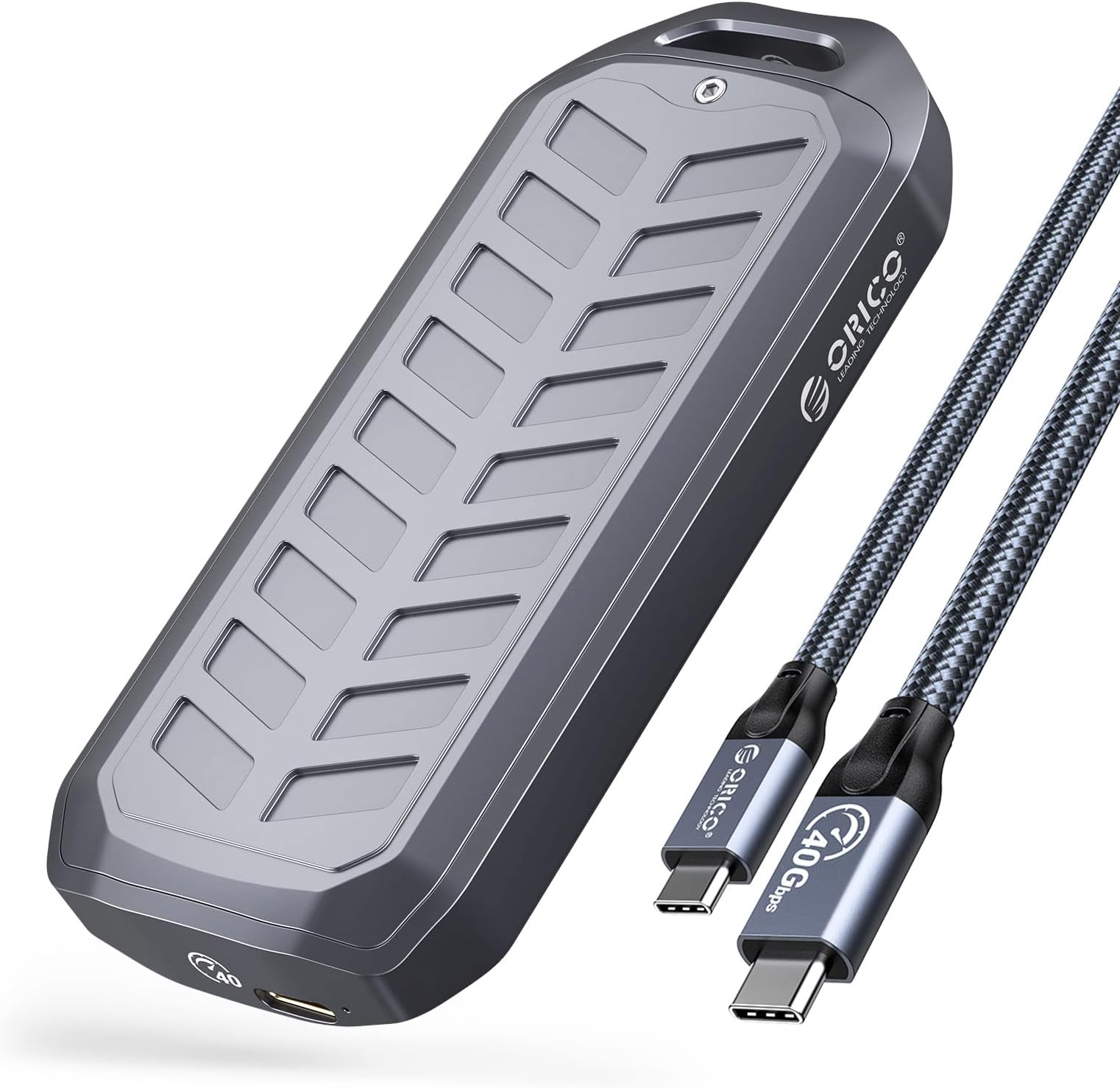 ORICO USB 4.0 40Gbps Carcasa SSD NVMe M.2 Fino a 2700 MB/s PCIe3.0x4 NVMe USB Adaptador per M.2 ...