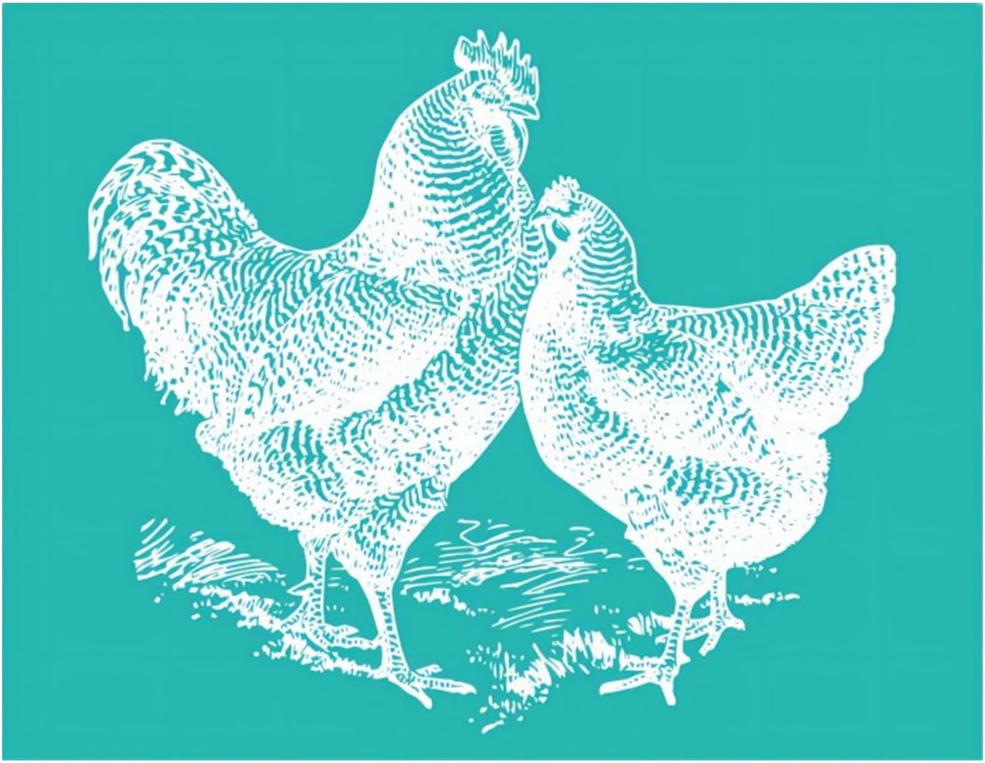 Amazon.com : Mandala Rooster Stencil - Farm Stencils, Stencil of ...