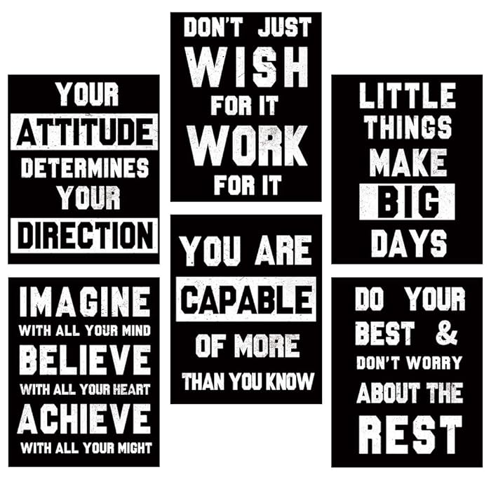 Buy HOMANGA Motivational Wall Art Posters, Positive Office Decor Art ...