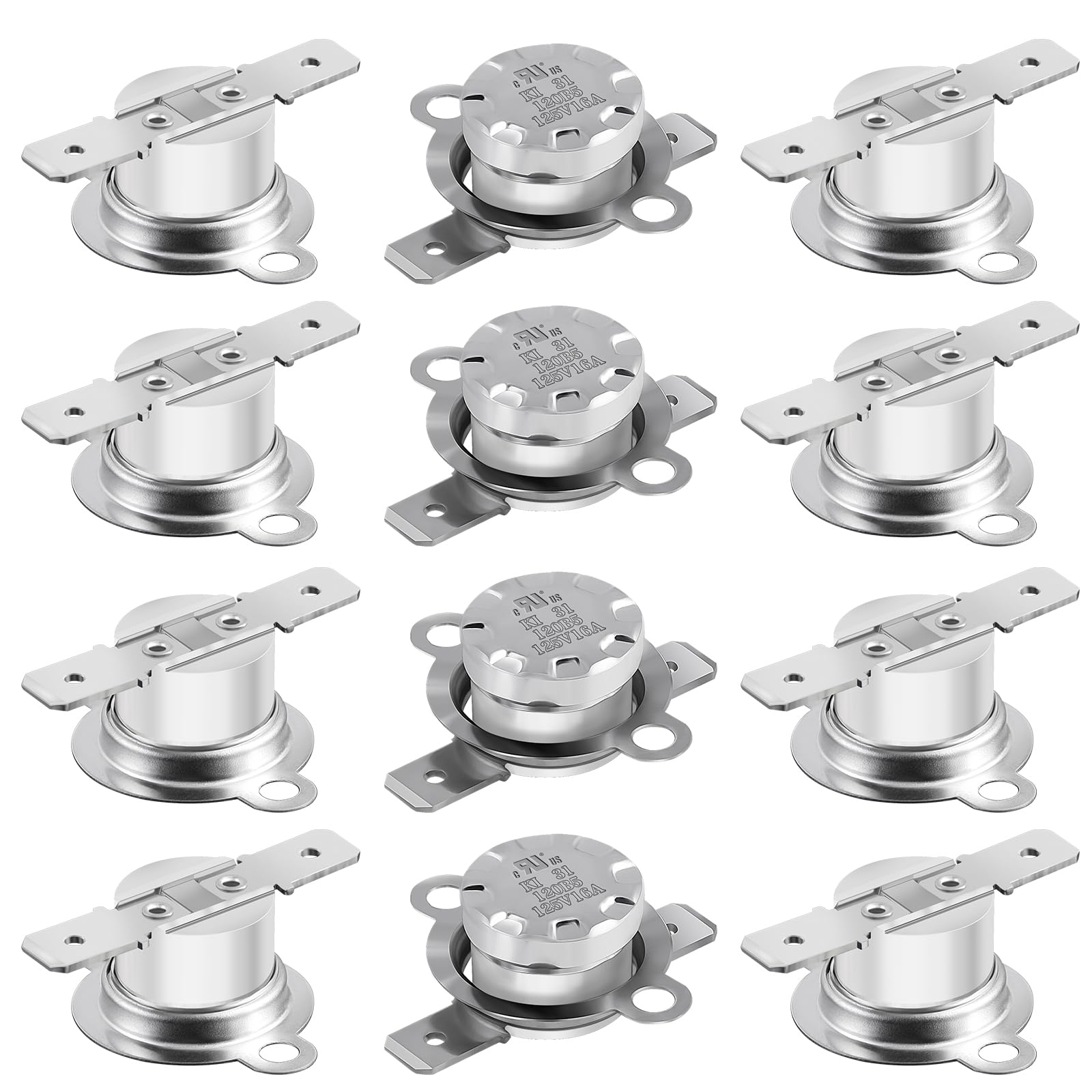 Snapklik.com : 12 Pcs UL KSD301 125V 16A Thermal Switch, Circuit Off At ...