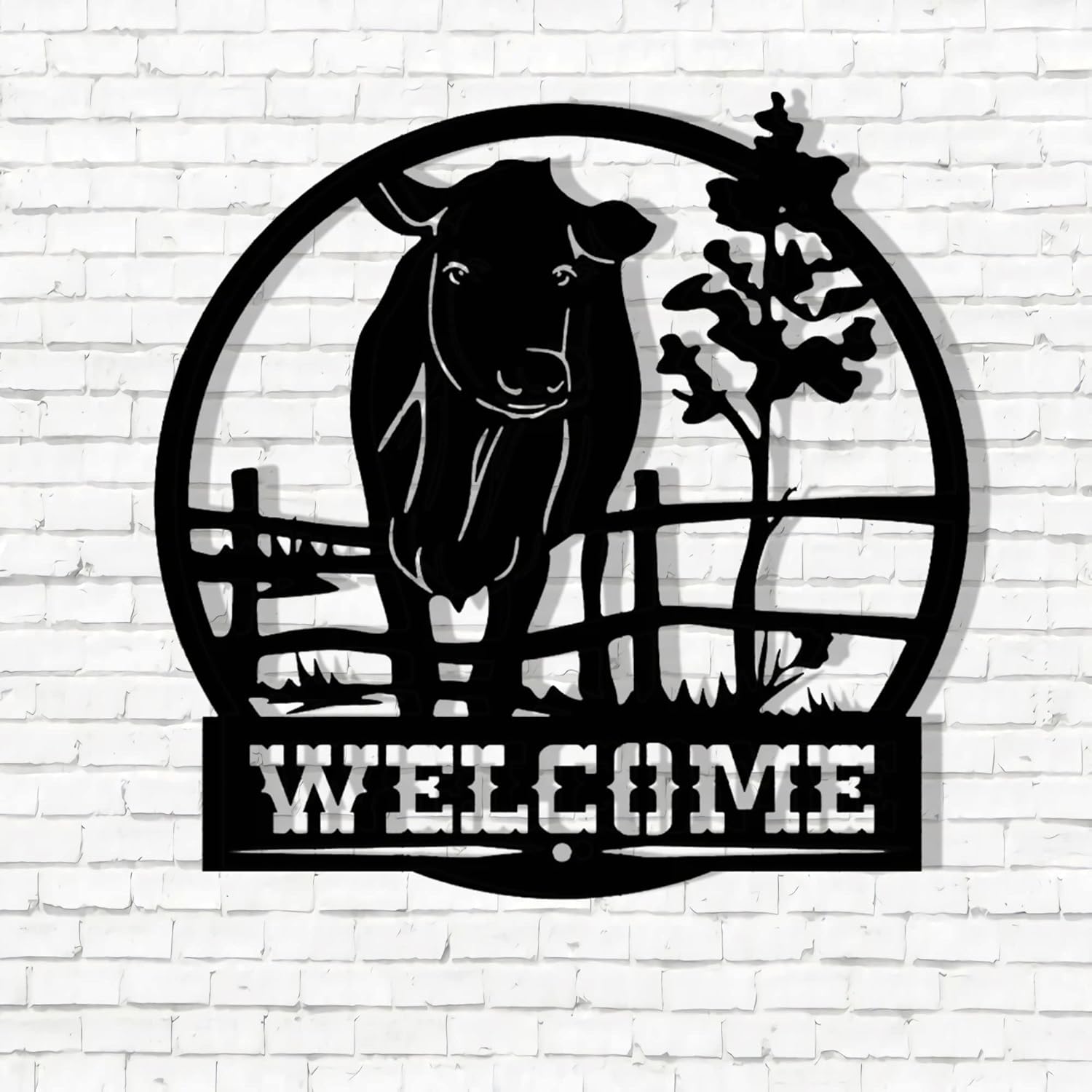 Amazon.com: Personalized Cow Metal Sign,Custom Cow Farm Sign,Cow Cattle ...