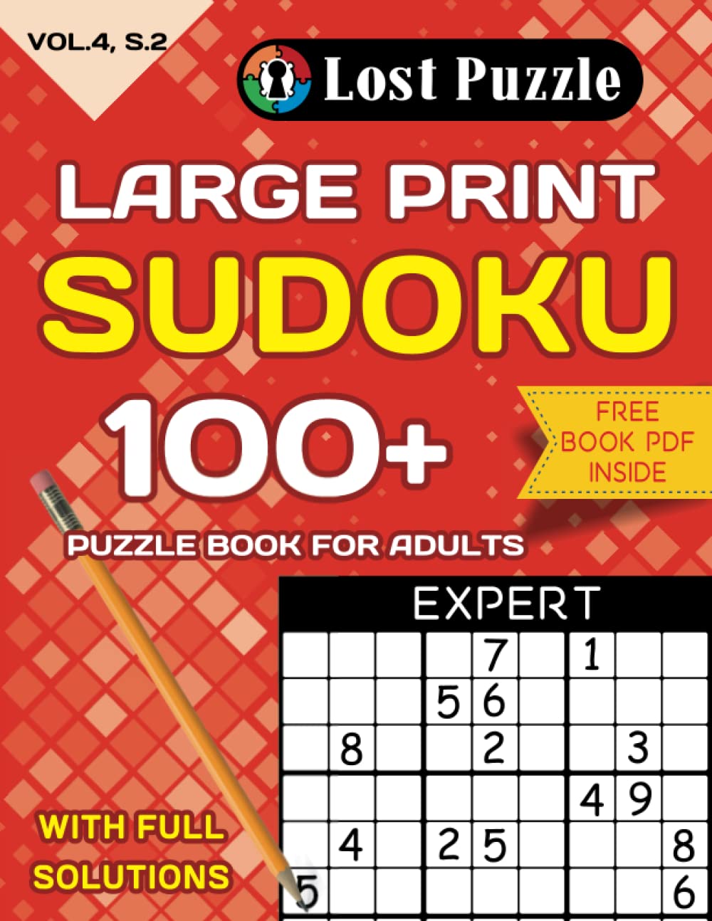 Large Print Sudoku Puzzle Book for Adults - 100+ Sudoku Puzzles 9x9 ...