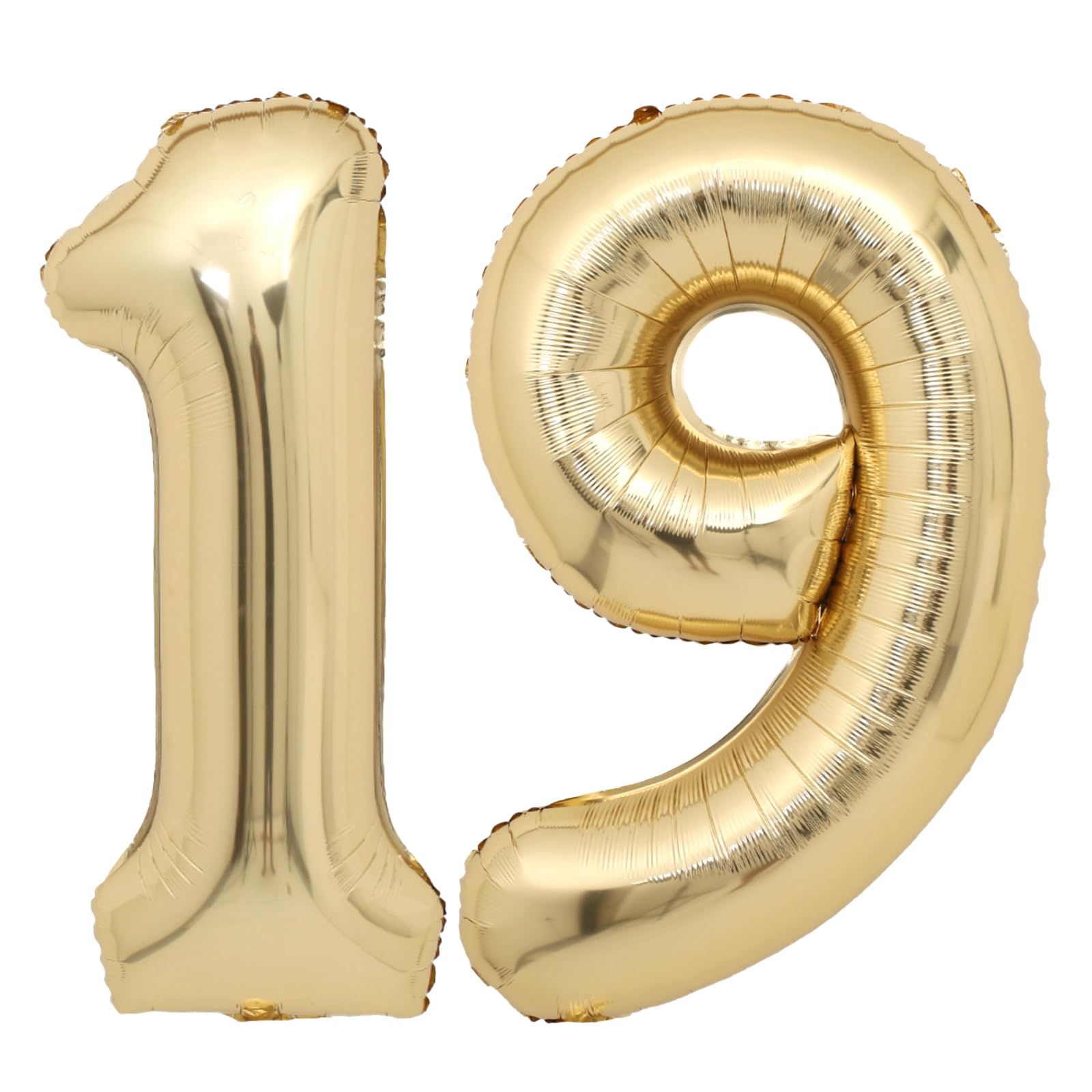 Amazon.com: forlvwoon 40 Inch Light Gold Number 19 Balloon 19th ...