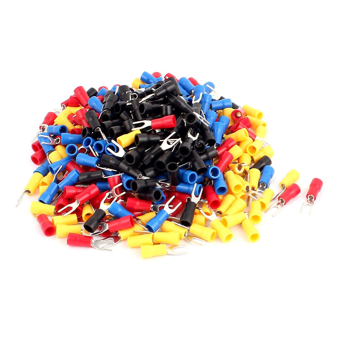 Uxcell AWG22-16 Insulated Fork Wire Connector Terminals Multi-Color ...