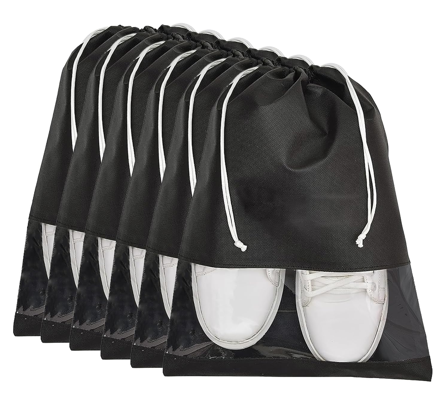 GLUN® Shoe Organizer Sleeves or Cover, Black in Colour, Non-Woven ...
