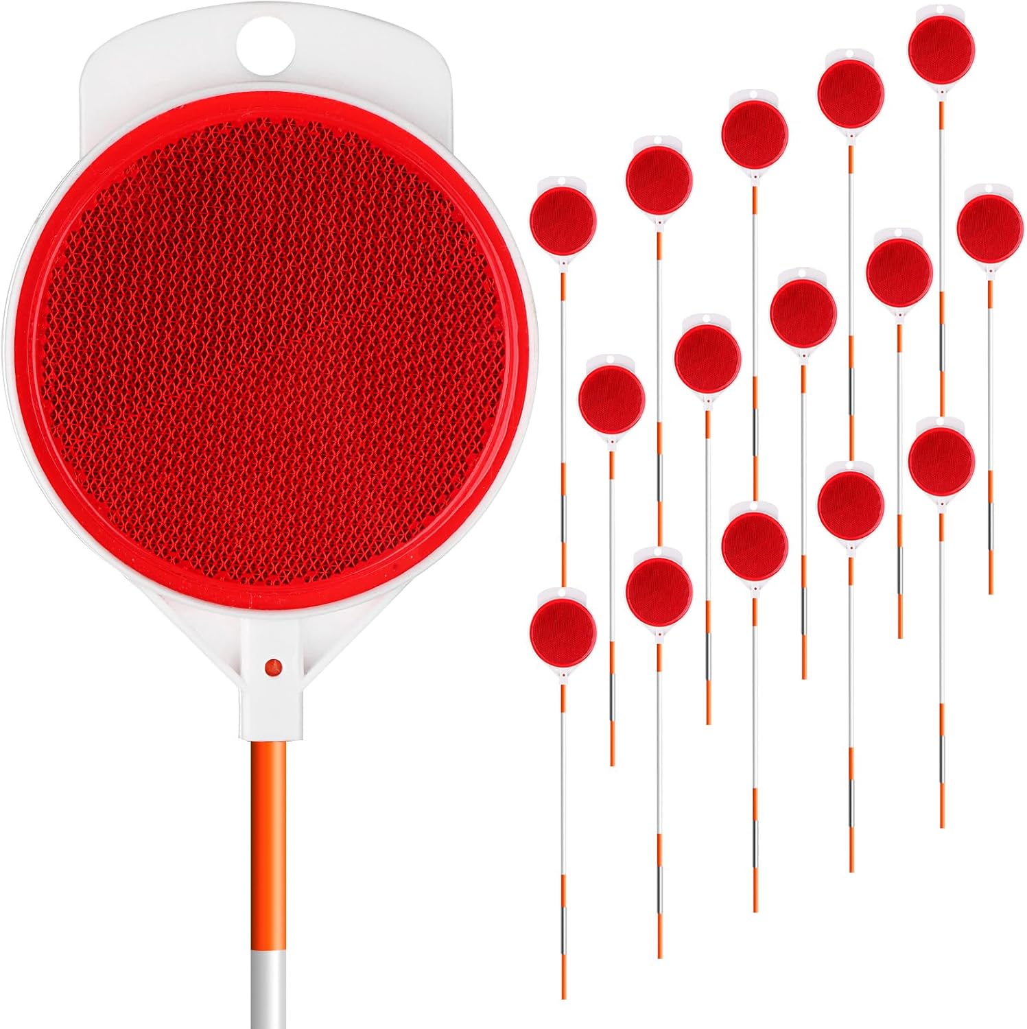 15 Packs Driveway Markers Reflectors 46.8in Double Sided Reflectors for ...