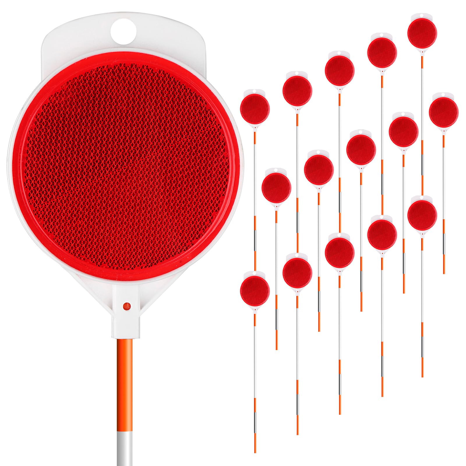 15 Packs Driveway Markers Reflectors 46.8in Double Sided Reflectors for ...