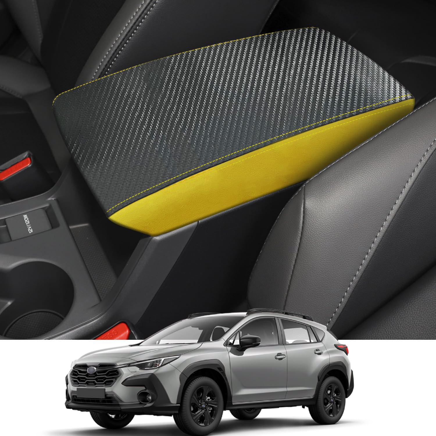 Snapklik.com : Rifoda Center Console Armrest Cover Suitable For 2024 Subaru Crosstrek Impreza ...