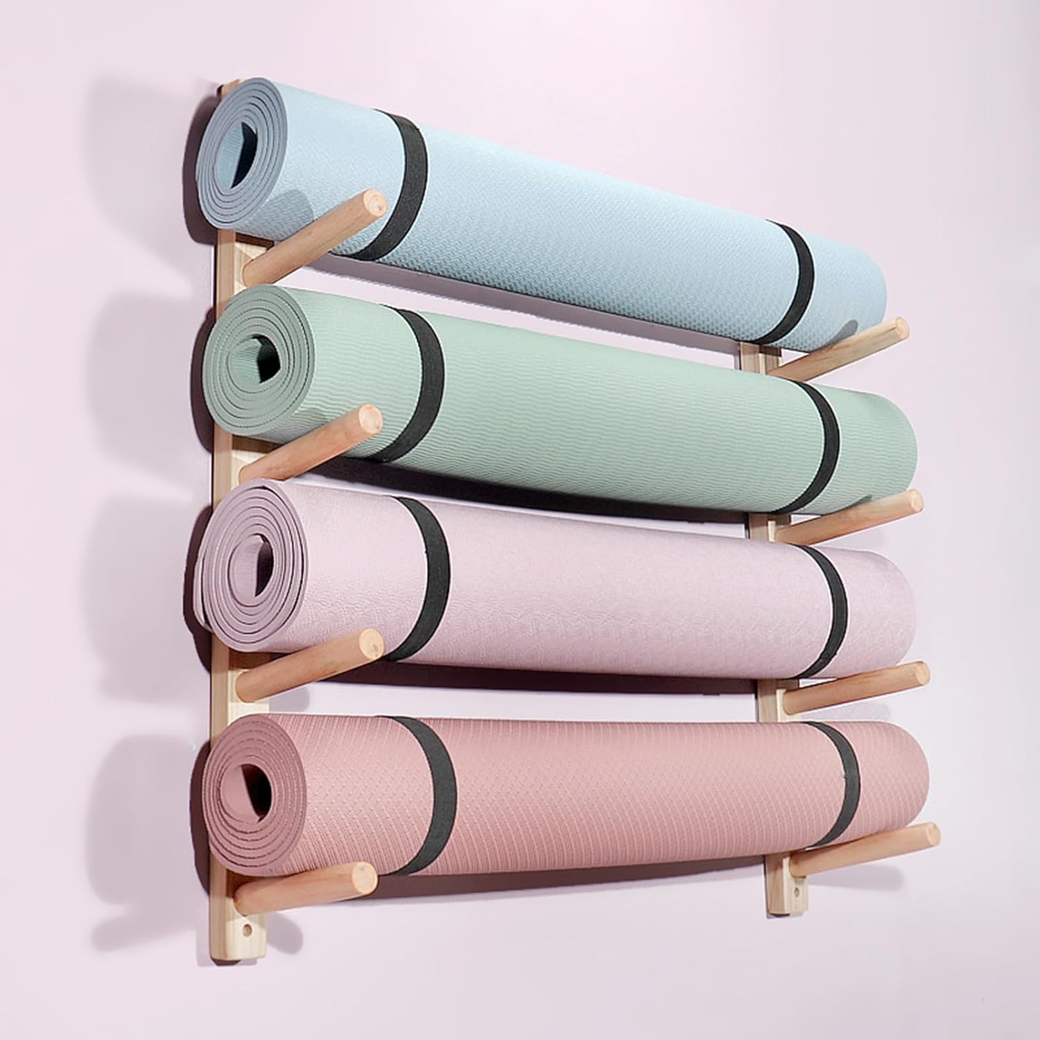 Amazon.com: SHIQIDI Yoga Mat Storage Rack, Wall Mount Exercise Mat Foam ...