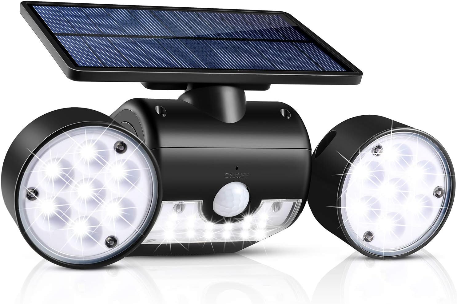 Luceco Solar Guardian PIR Floodlight Black, IP65 Rated, 10 Watts ...